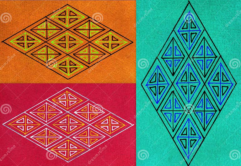 Three diamond collage stock illustration. Illustration of illustrated ...