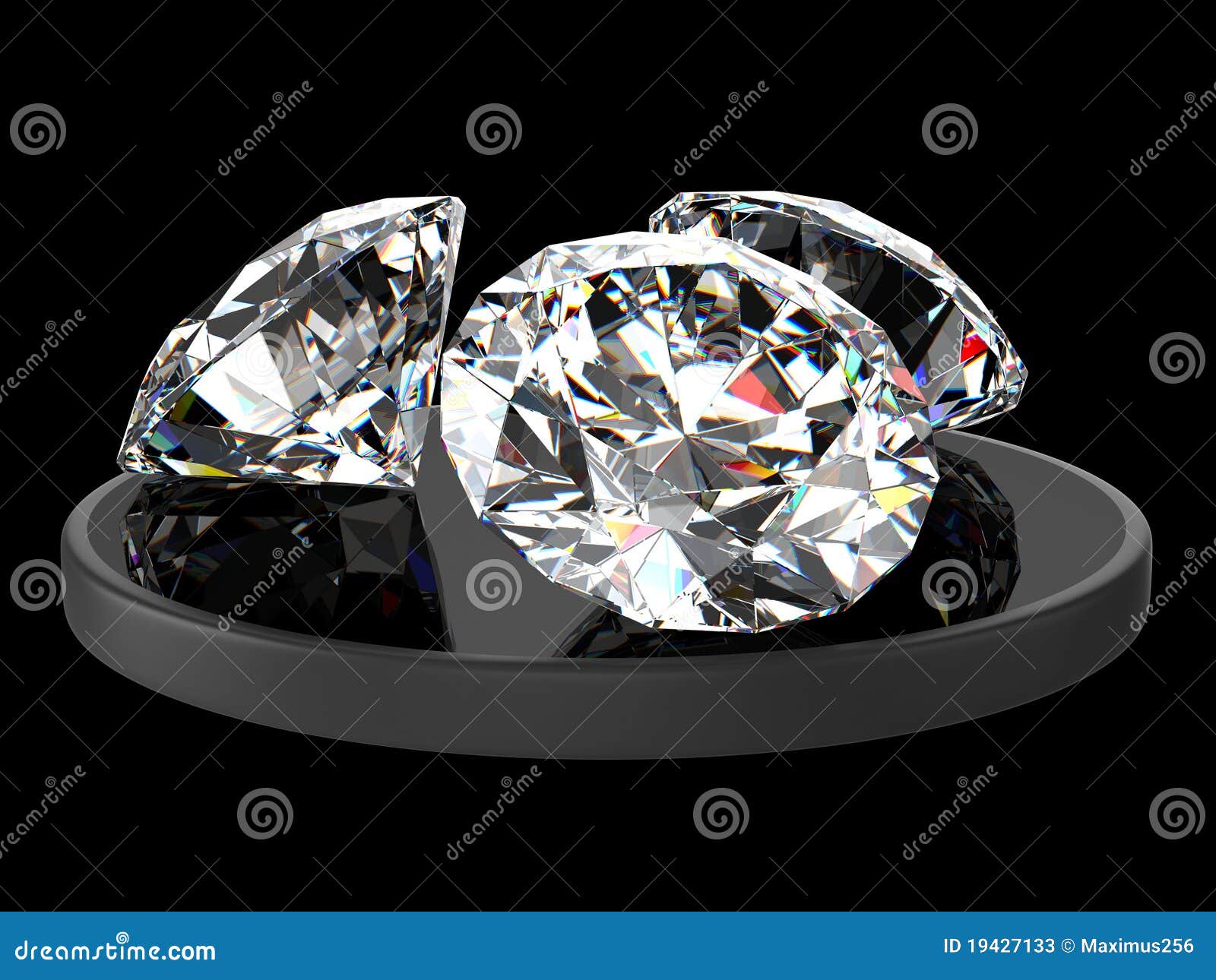Three diamonds stock illustration. Illustration of glowing - 19427133