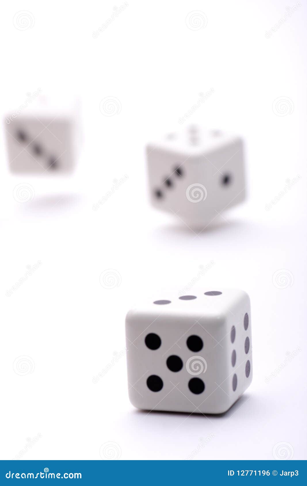 Three dice stock photo. Image of lucky, dice, gambling - 12771196