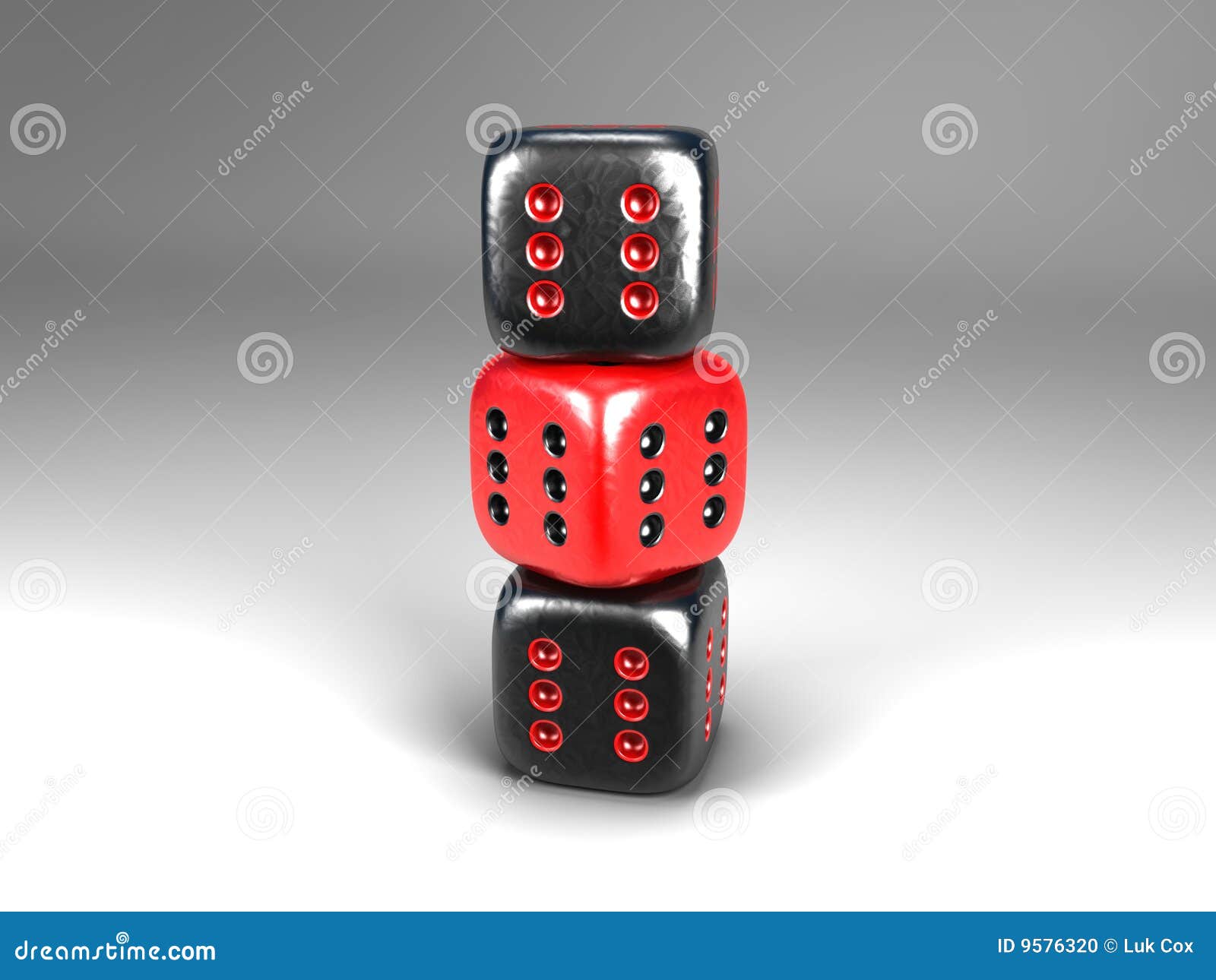 Three dice all six stock illustration. Illustration of lucky - 9576320