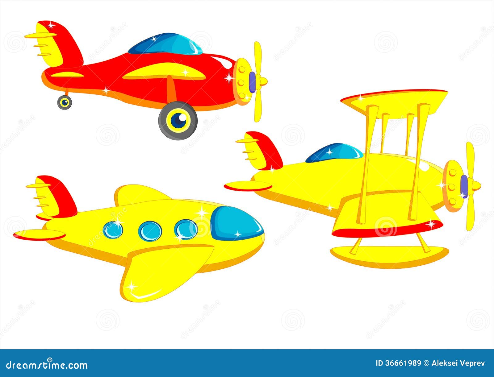 Three different aircraft stock vector. Illustration of plane - 36661989