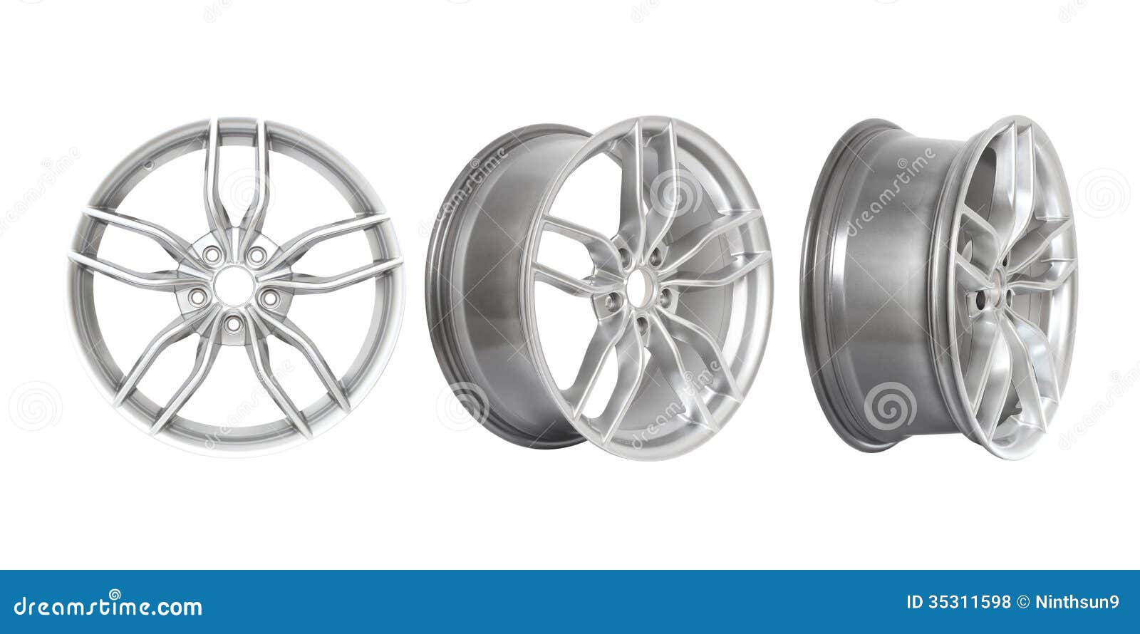 Three Different Angles Rims Stock Illustration - Illustration of spokes ...