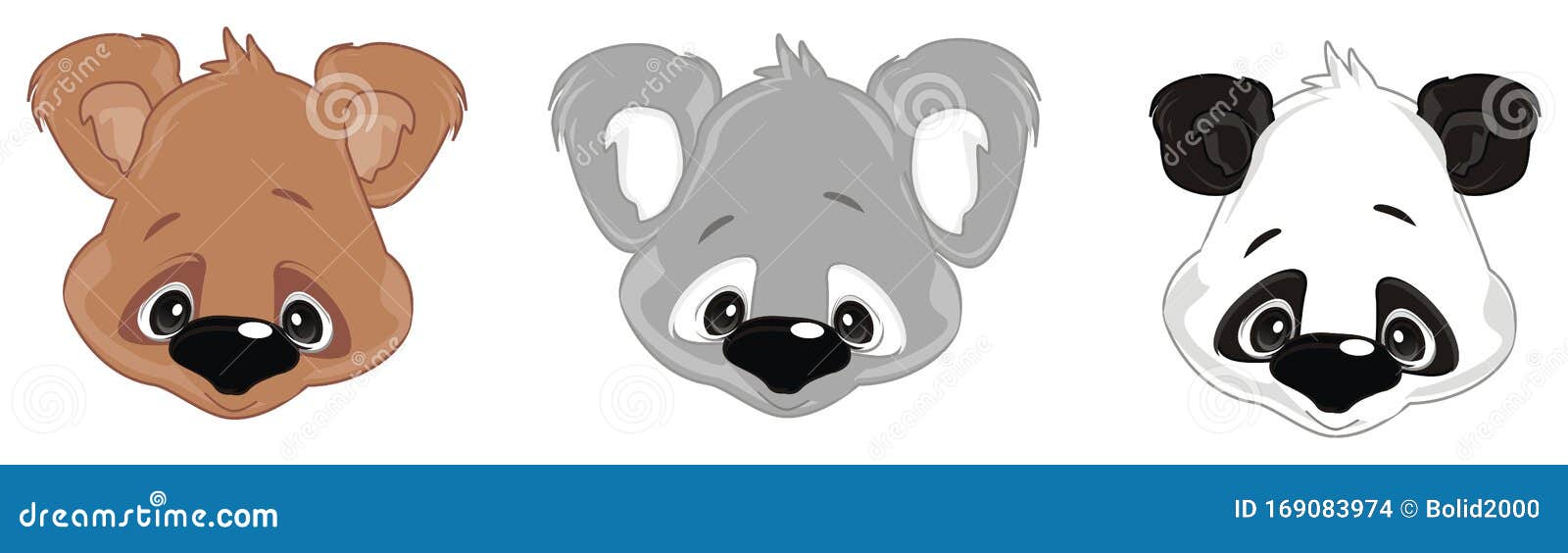 Three different bears stock illustration. Illustration of preschool ...