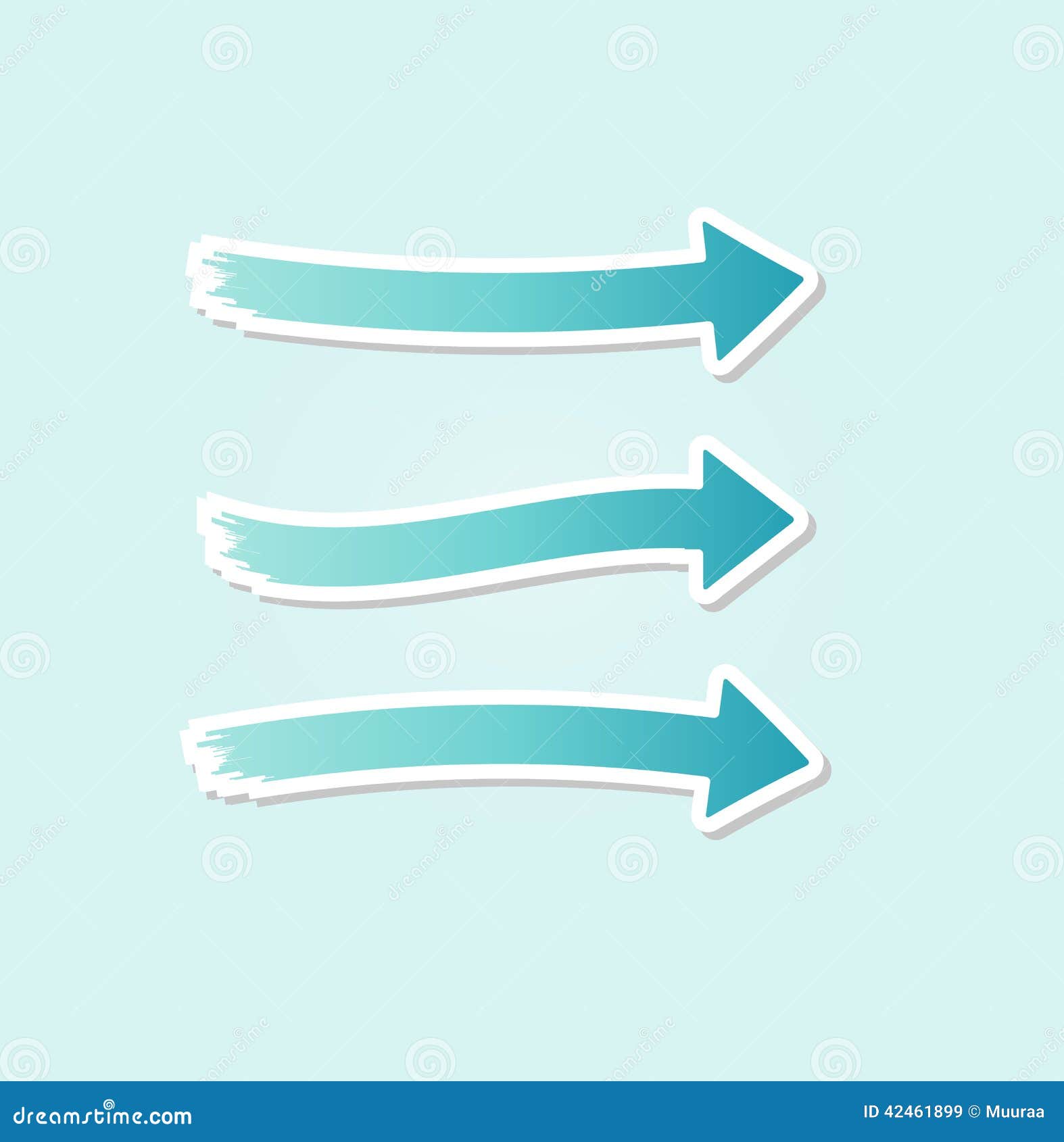 Three Different Blue Arrows Stock Vector - Illustration of border ...
