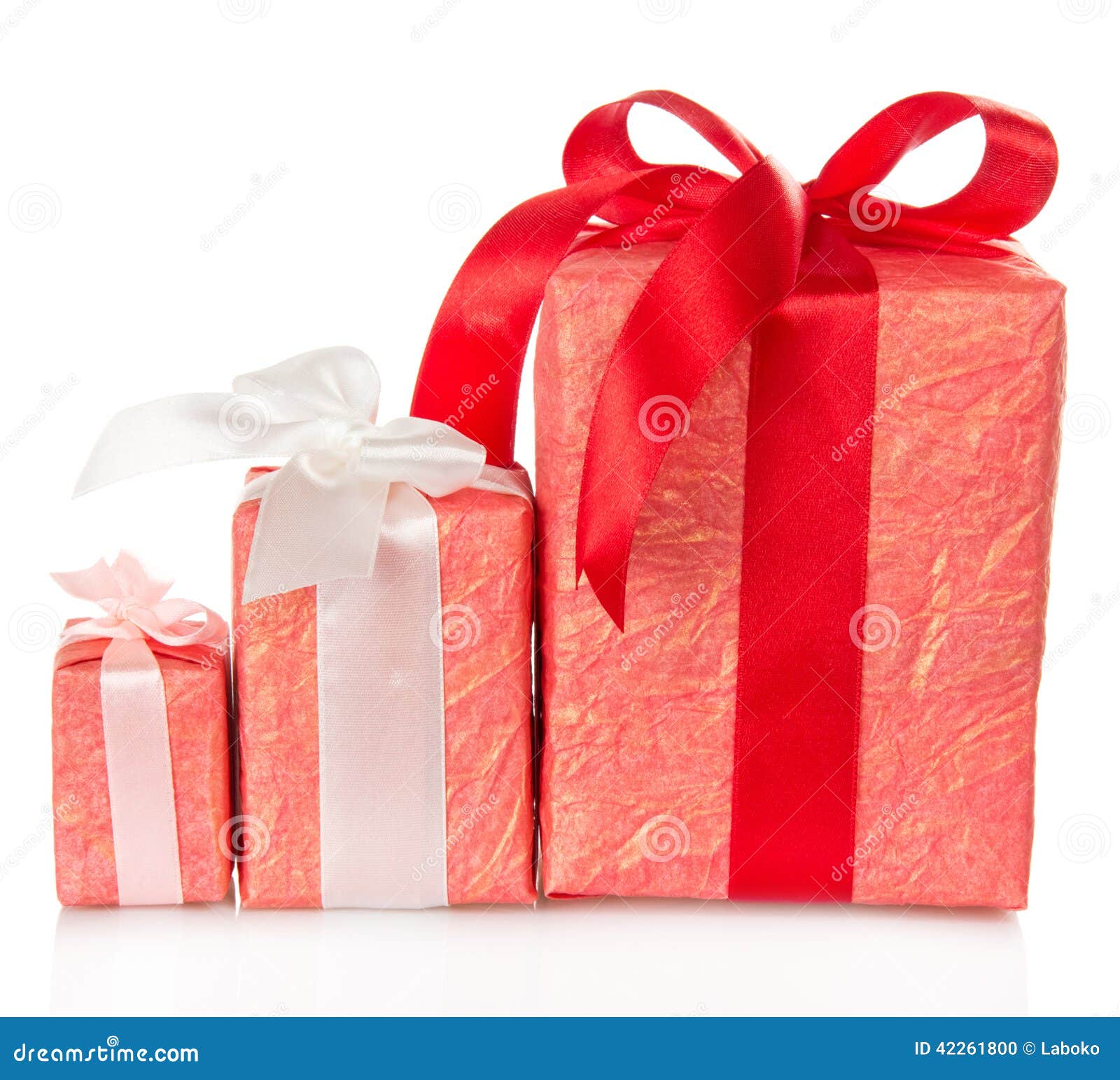 Three Different Boxes Decorated Stock Photo - Image of colorful, ribbon ...
