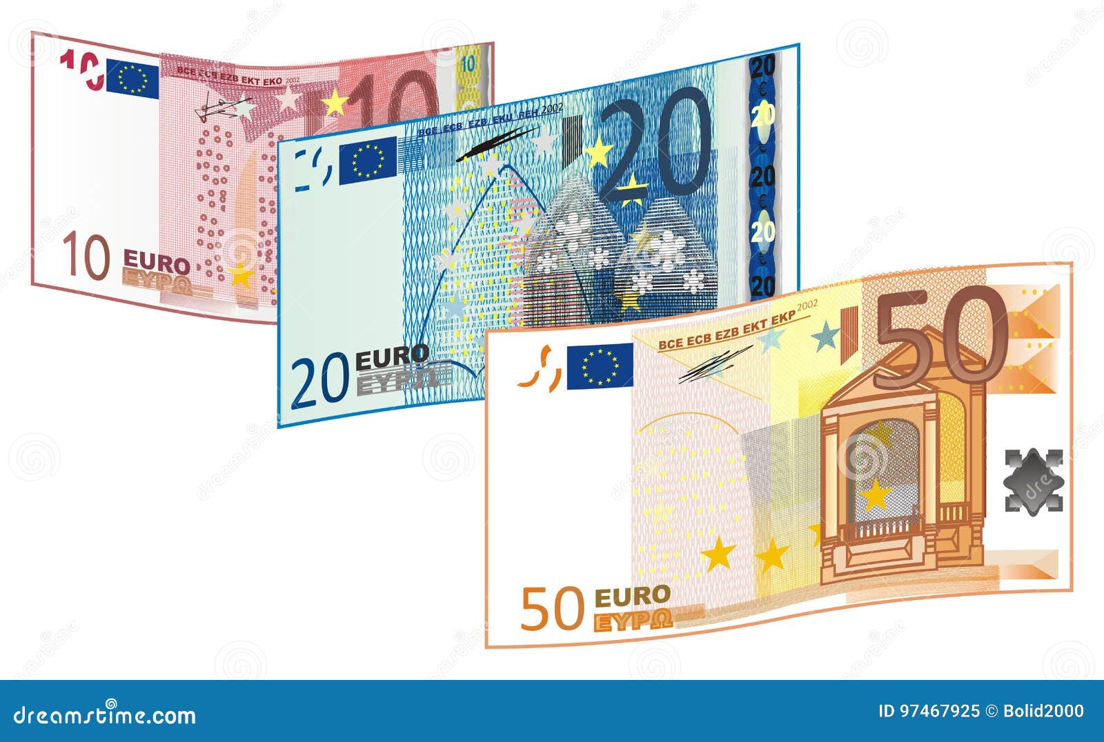 Three different cash stock illustration. Illustration of countries ...
