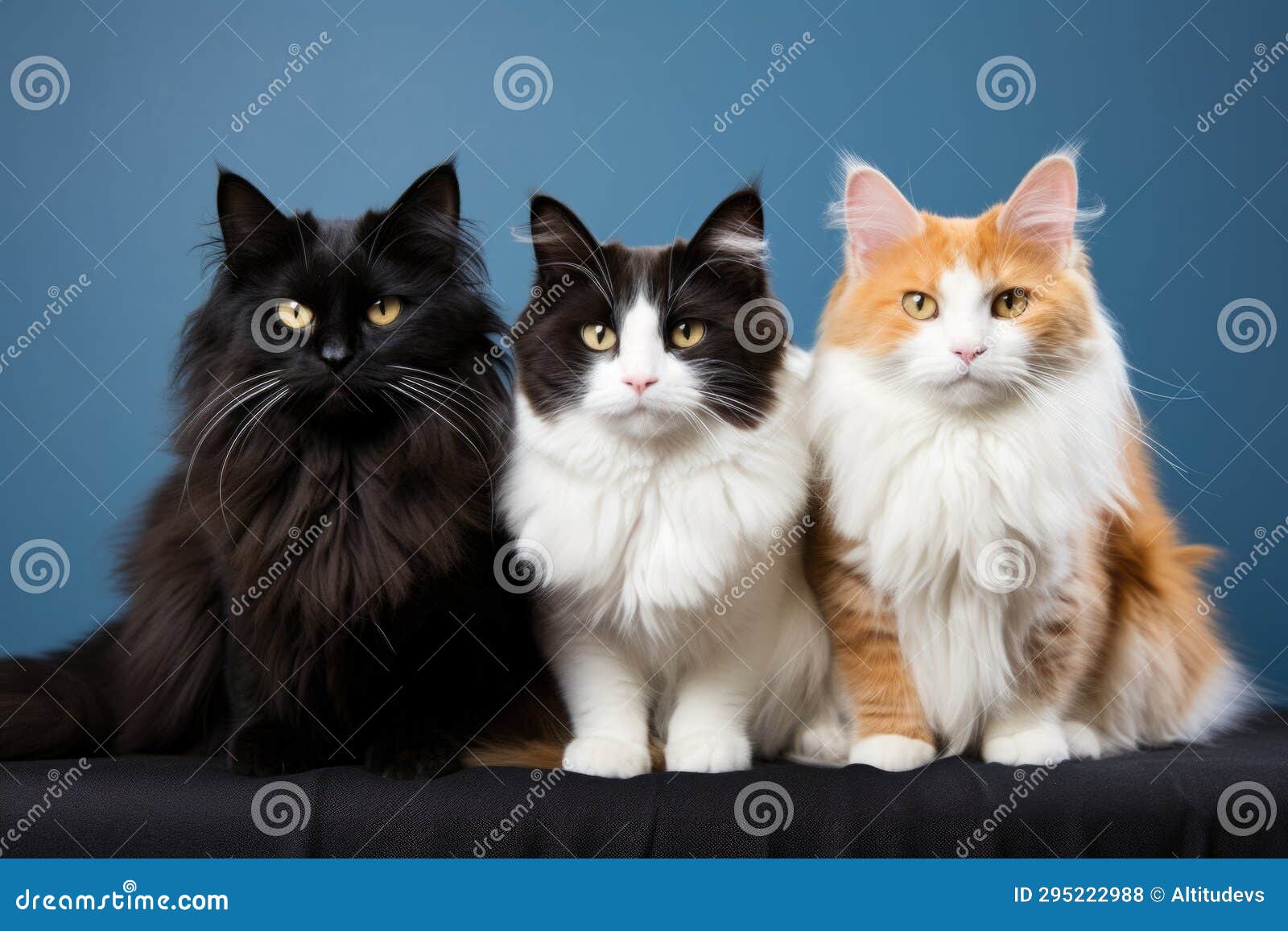 Three Different Cat Breeds in One Frame Stock Photo - Image of multicat ...