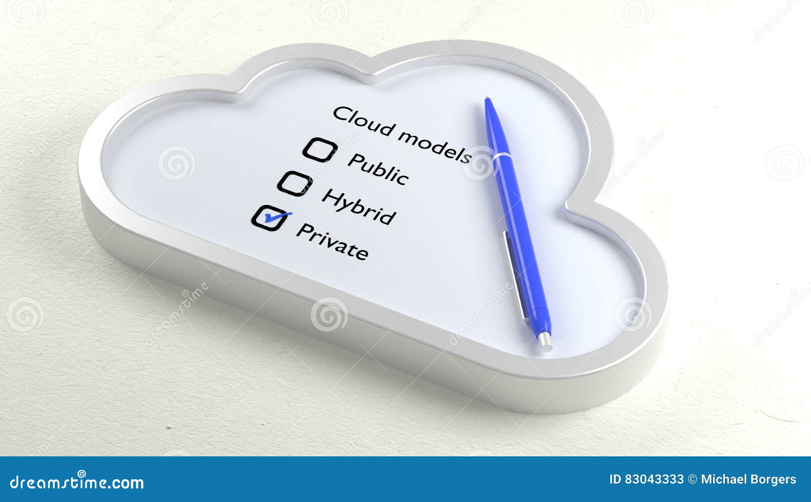 Three Different Cloud Checklist and Private Crossed Off Stock ...