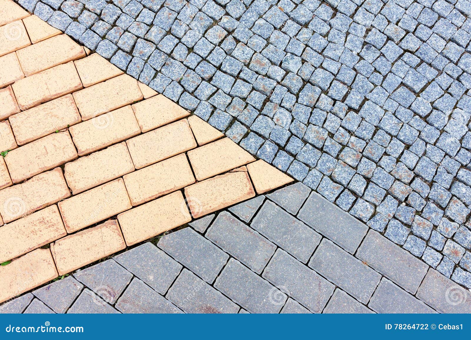 Three Different Cobble Stone Textures Stock Photo - Image of stone ...