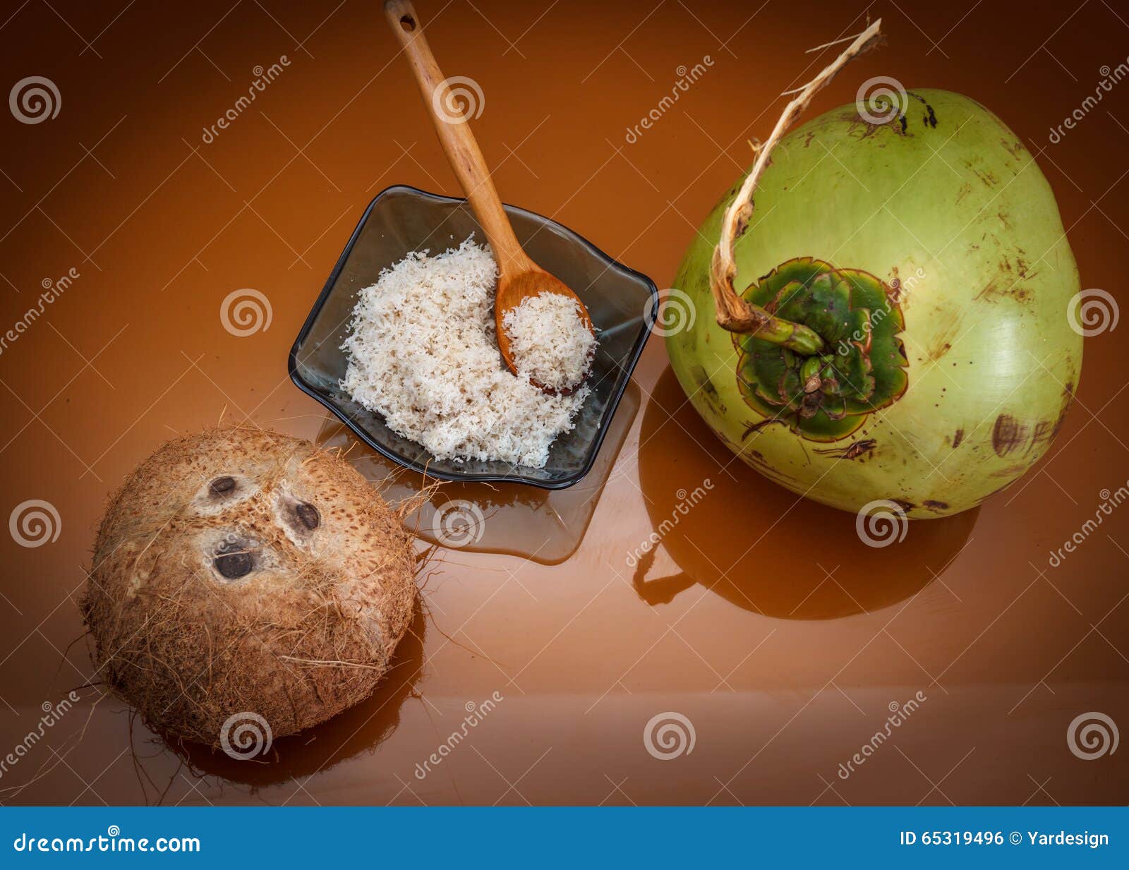 Three different coconuts stock photo. Image of healthy - 65319496