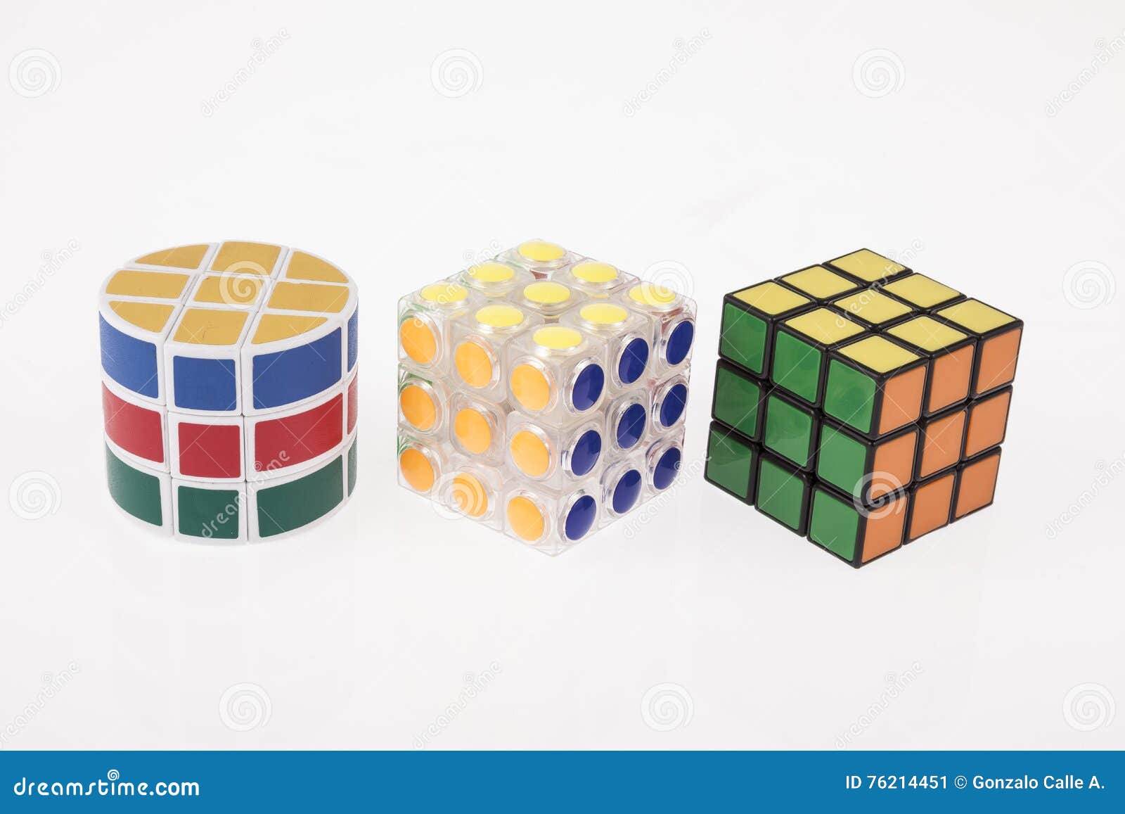 Three Different Color Cube Puzzle with Clipping Path Editorial Photo ...