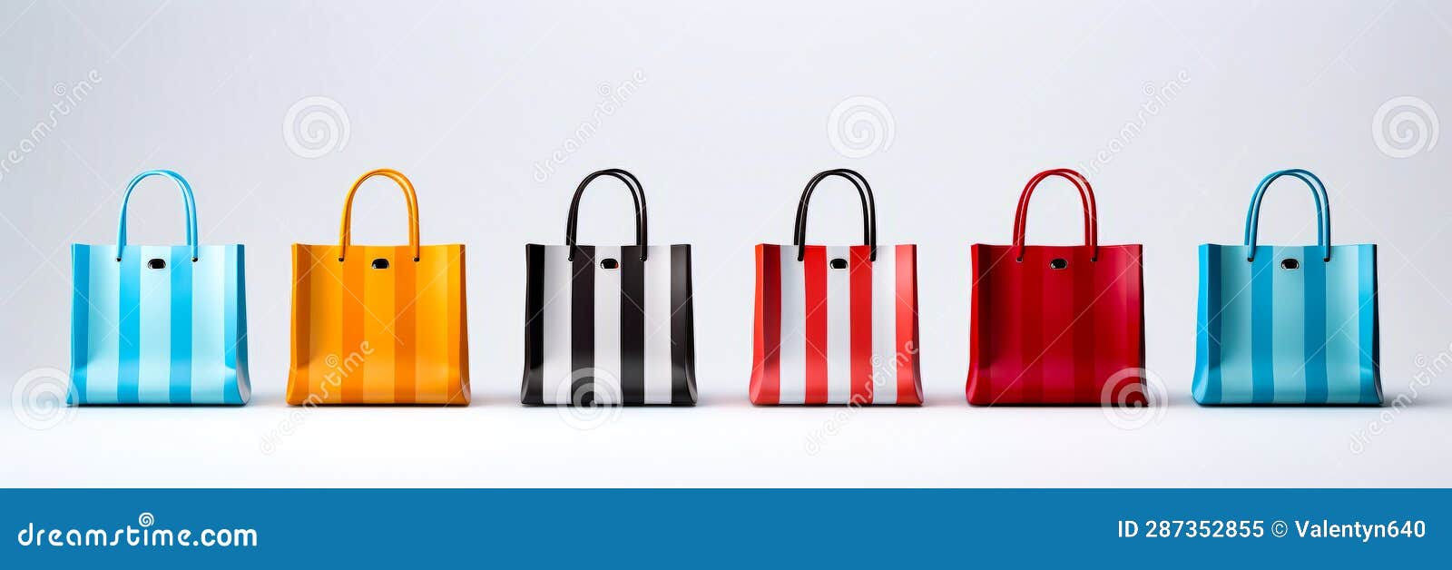 Three Different Colored Bags Sitting Side by Side on White Surface ...