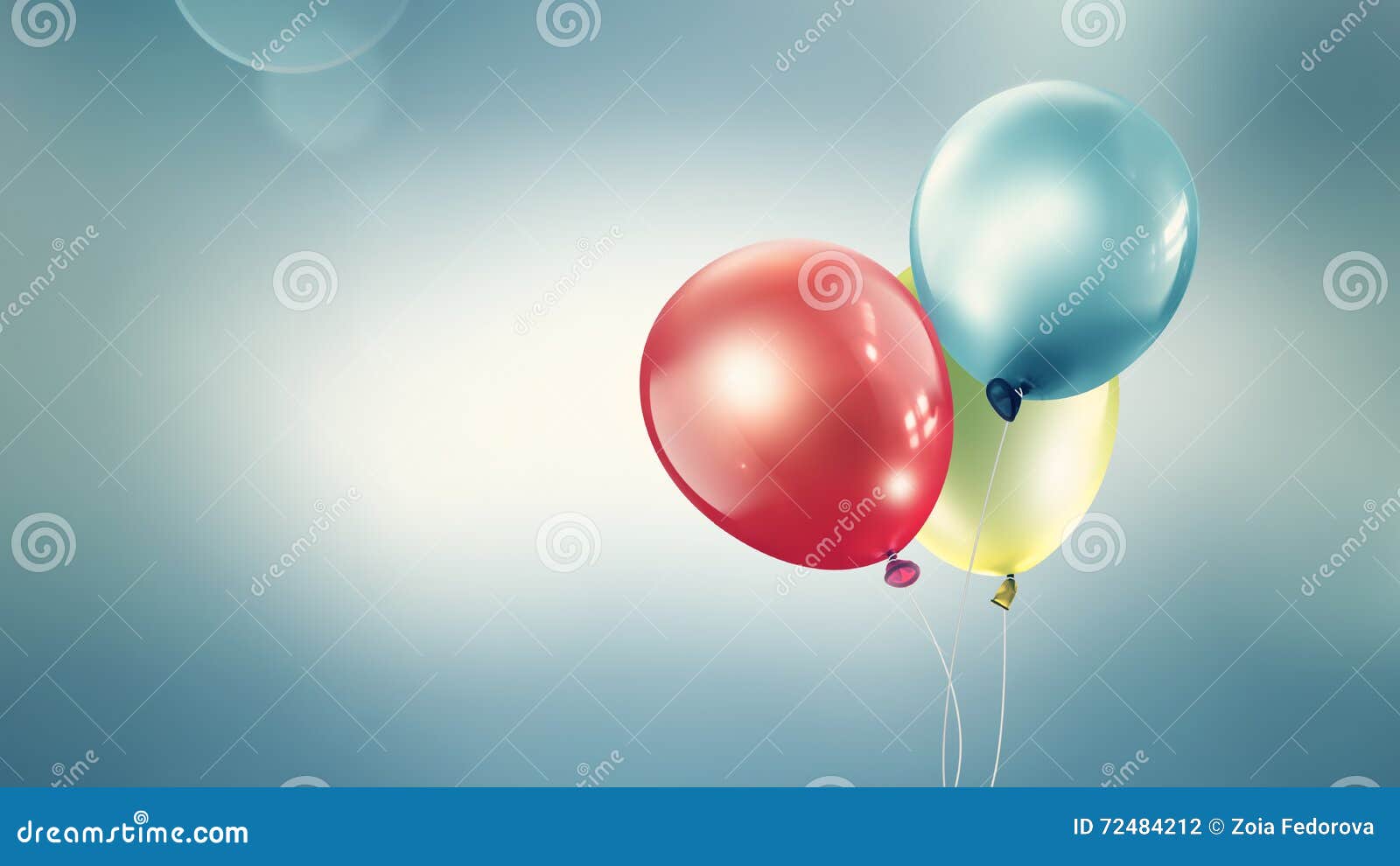 Three Different Colored Balloons Stock Illustration - Illustration of ...