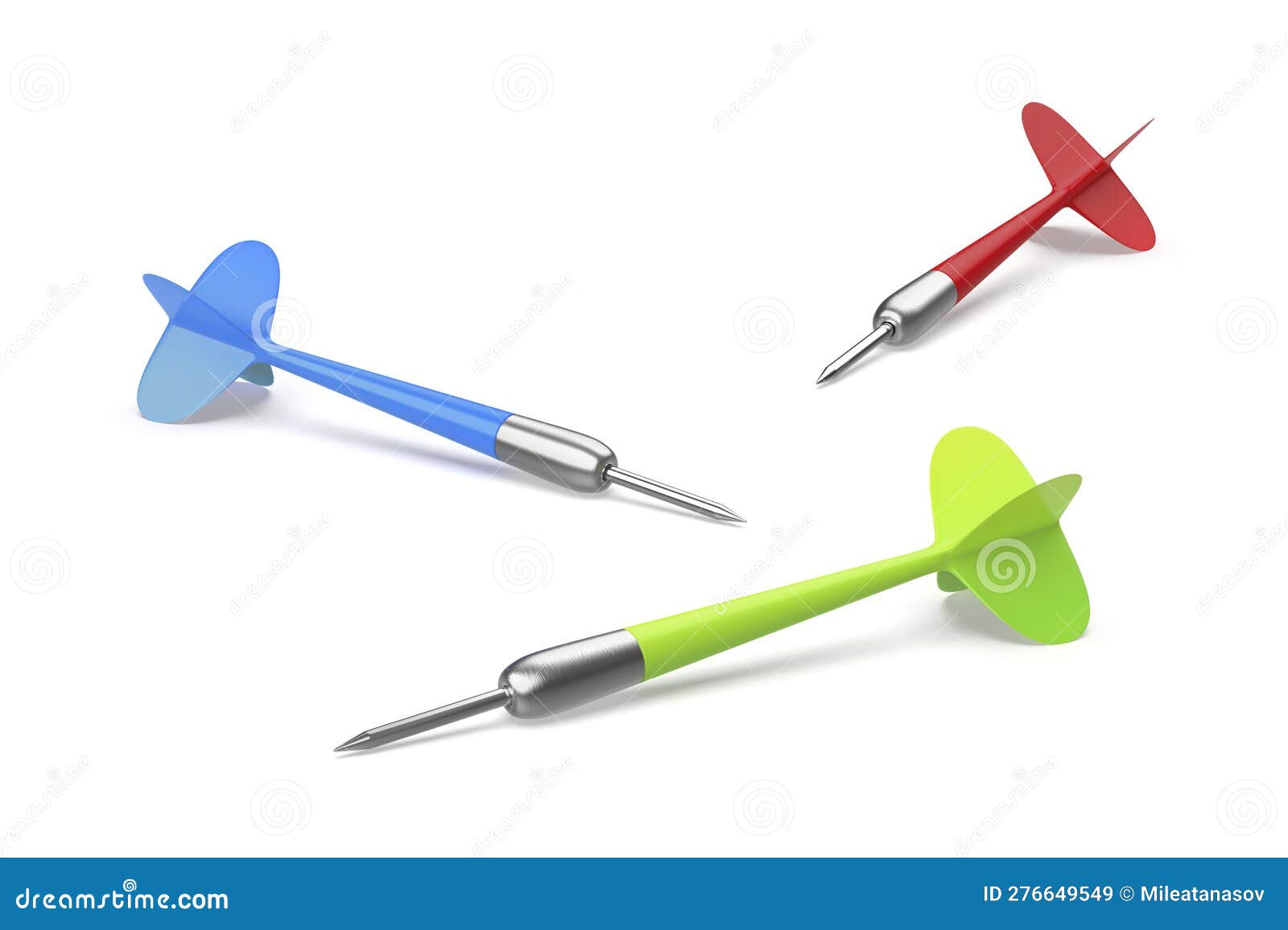 Three Different Colored Darts Stock Image - Illustration of bullseye ...