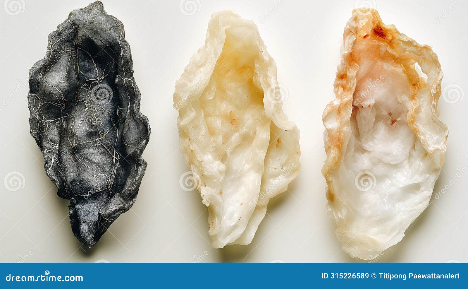 Three Different Colored Rocks are Shown on a White Background Stock ...