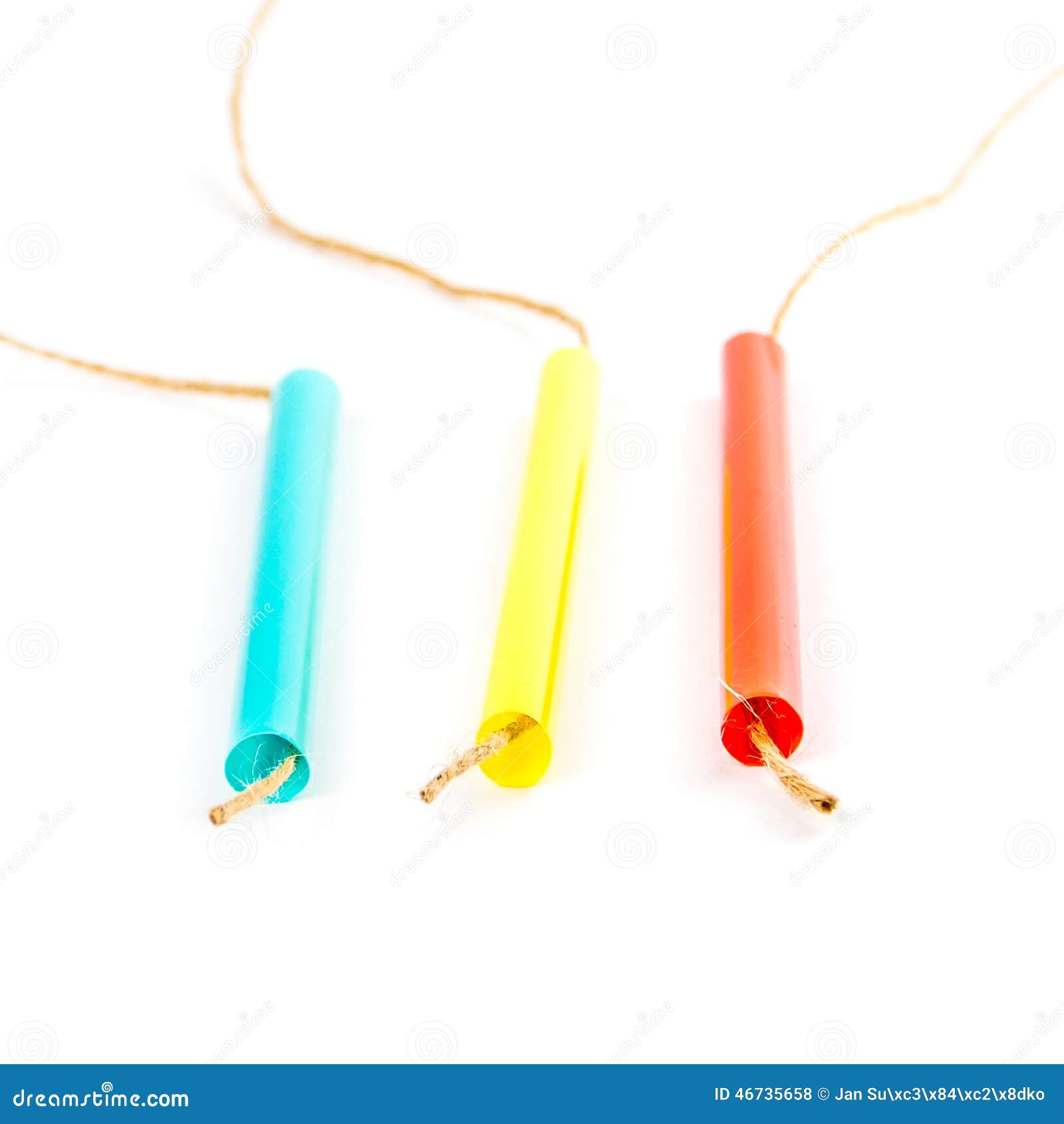 Three Different Colored Straws Wich Represent Three Ways Stock Photo ...