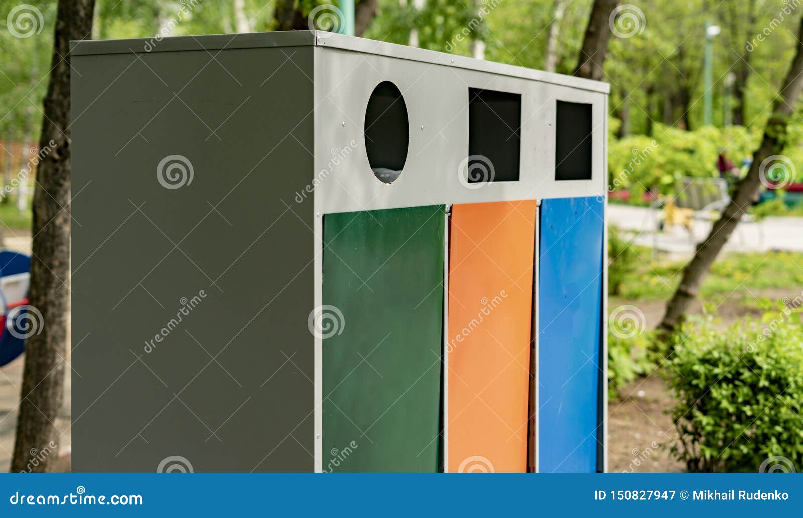 Containers For Garbage Of Different Types. Sorting Garbage. Ecology And ... Containers For Garbage Of Different Types. Sorting Garbage. Ecology And ...