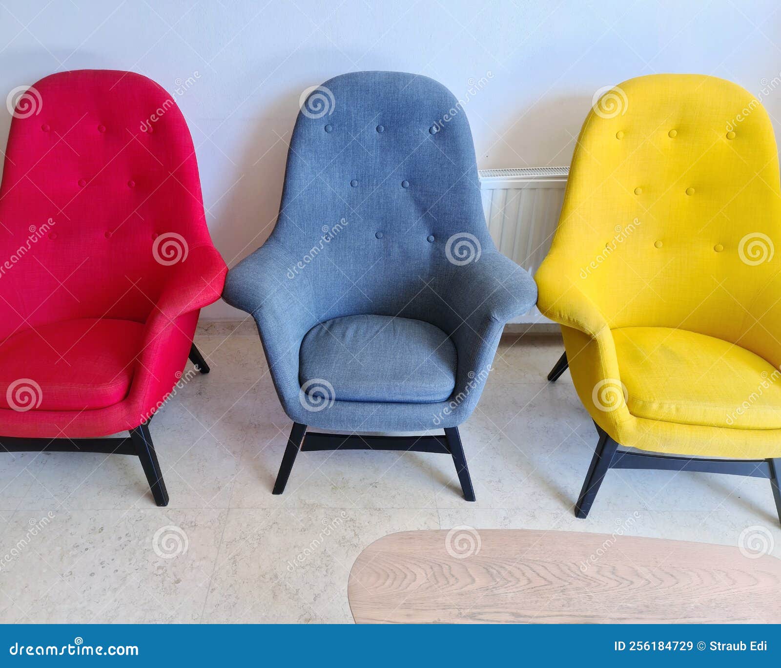 Three Different Colors Armchairs. Stock Image - Image of chair, mamaia ...