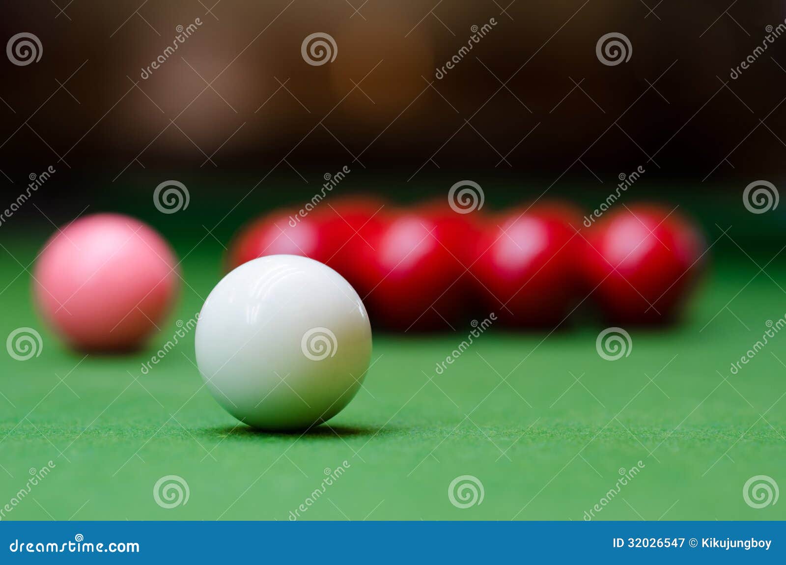 Three Different Colour Snooker Balls on the Table 2 Stock Image - Image ...