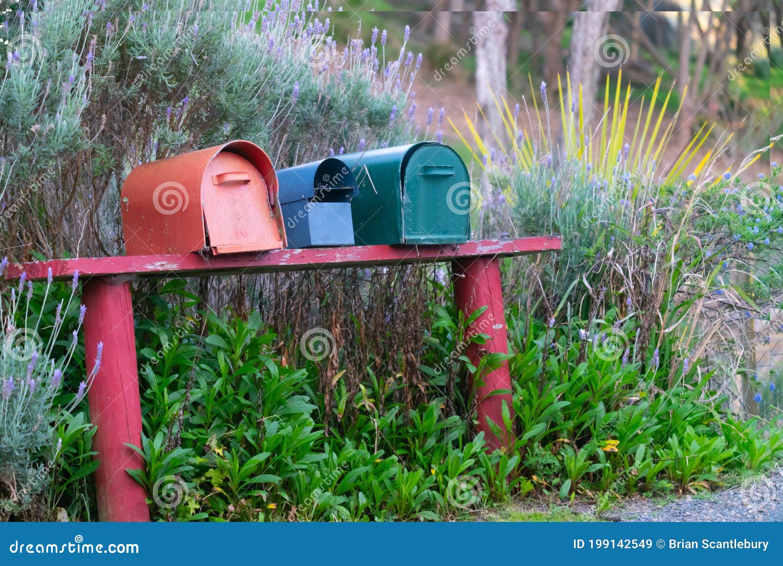 Three Different Cultured Mailboxes Together Stock Image - Image of ...