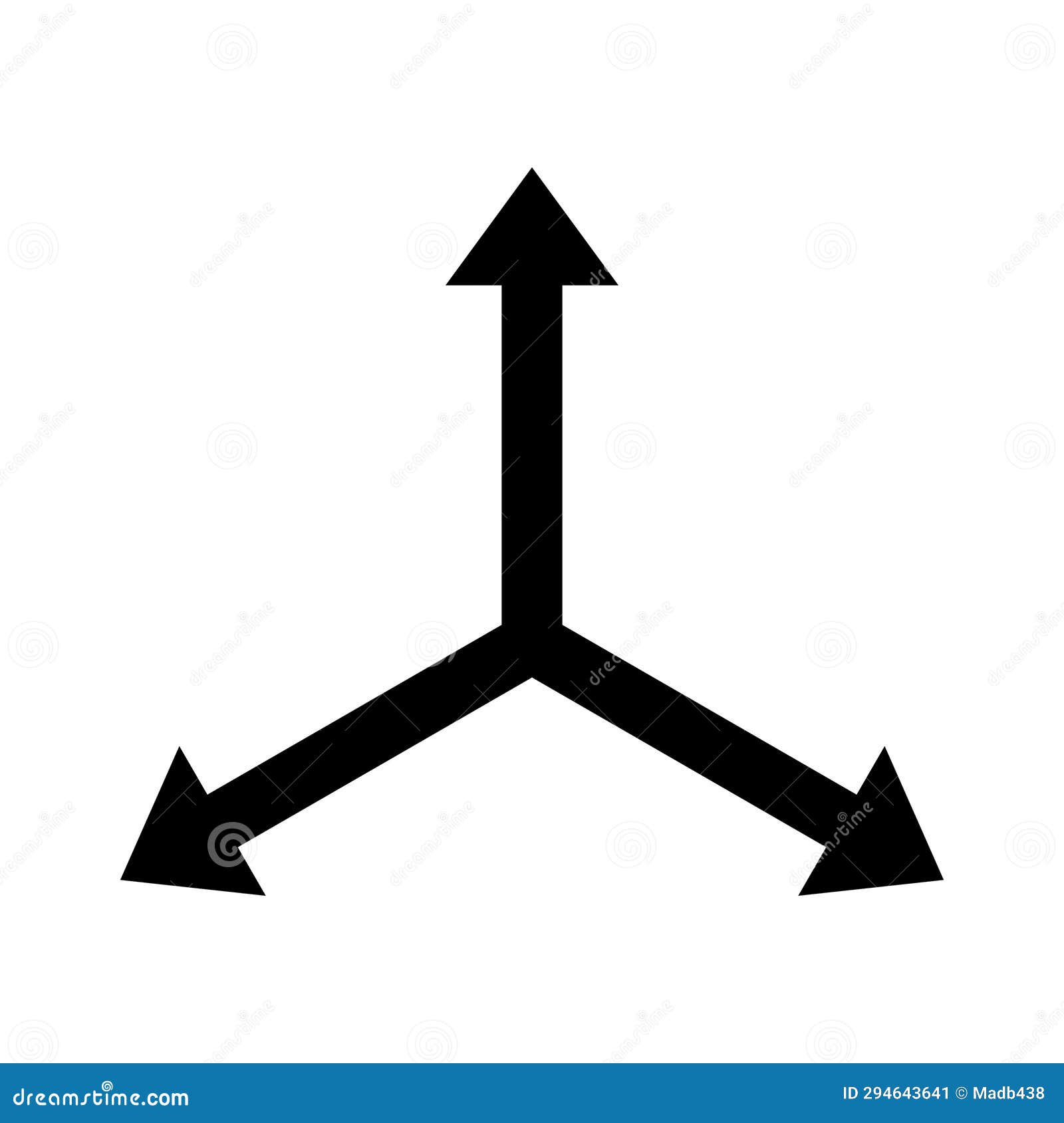 Three Different Directions Arrows Icon Design. Vector. Stock ...