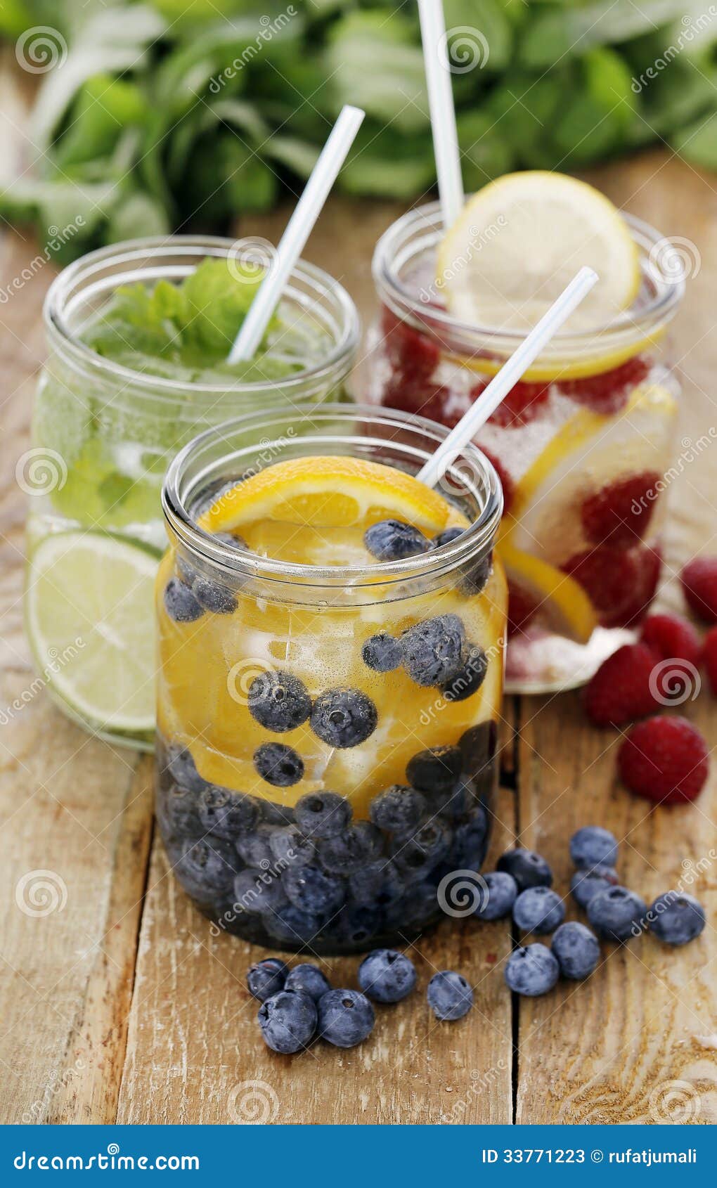 Three Different Drinks on a Table Stock Image - Image of juice, glass ...