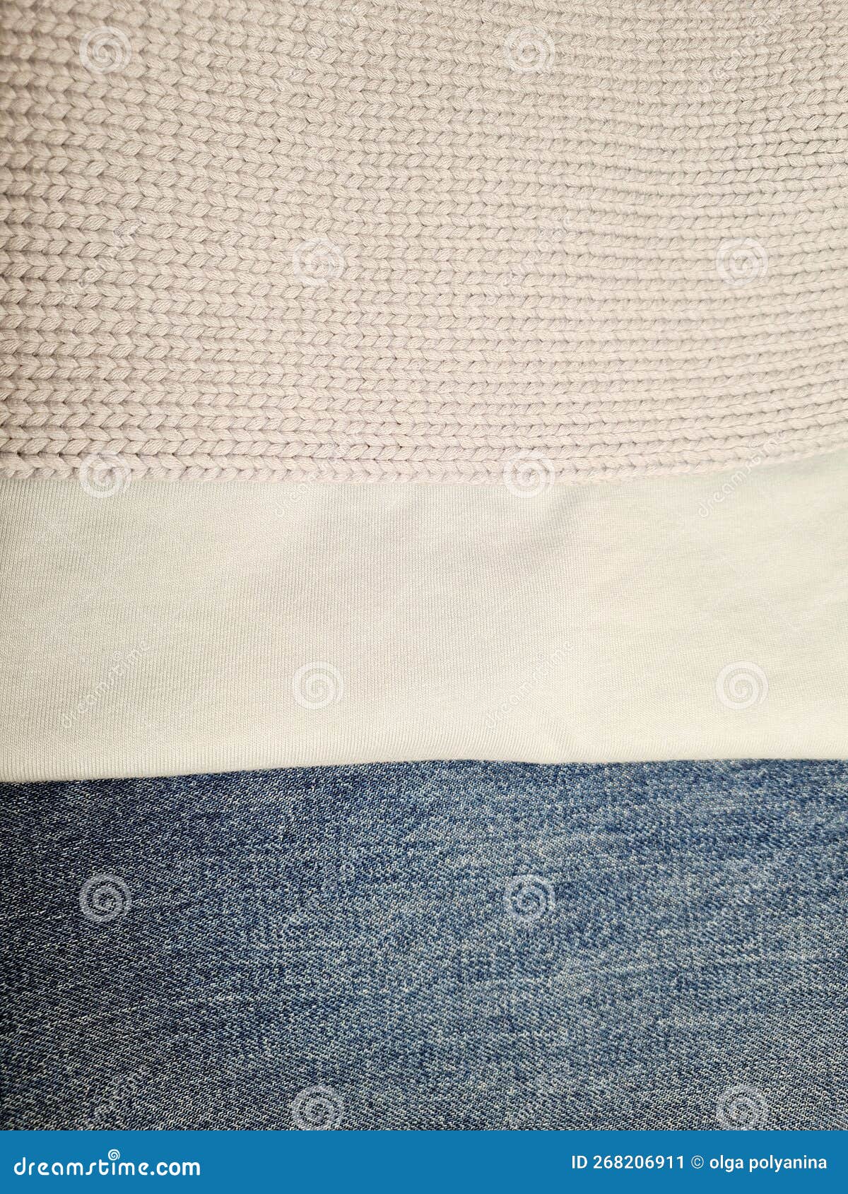 Three Different Fabric Textures in Blue Stock Image - Image of jeans ...