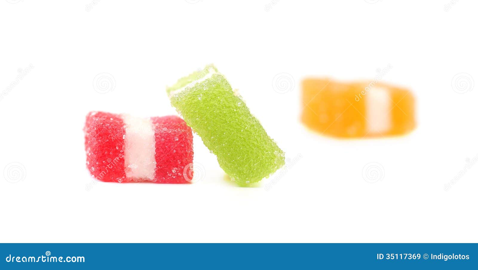 Three Different Fruit-paste Candies. Stock Image - Image of sugar ...