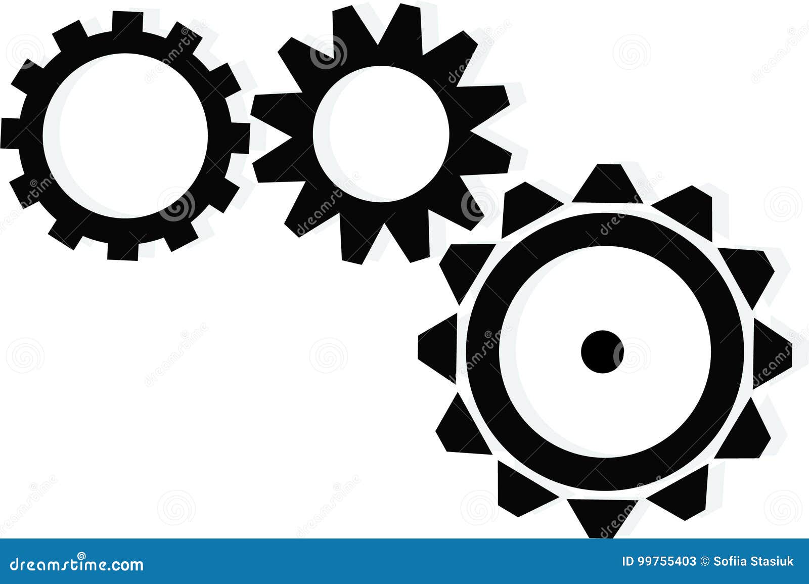 Gears in vector stock vector. Illustration of modern - 99755403