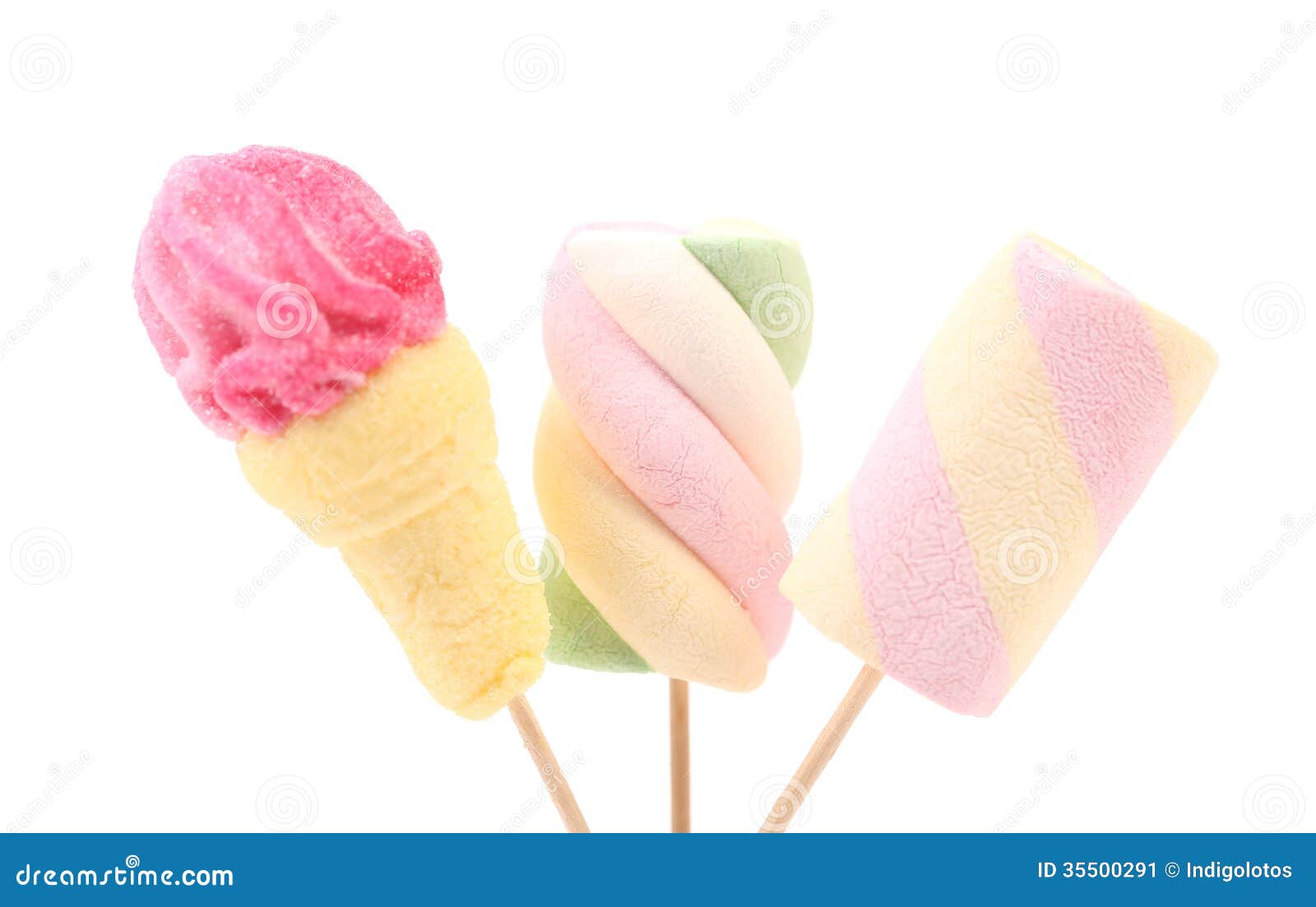 Three Different Marshmallow on Sticks Stock Image - Image of sticky ...