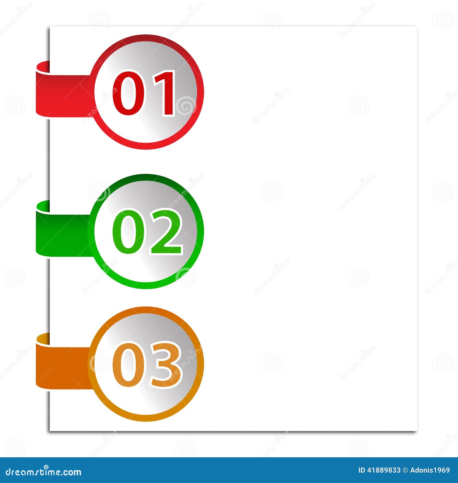 Three different options stock illustration. Illustration of orange ...
