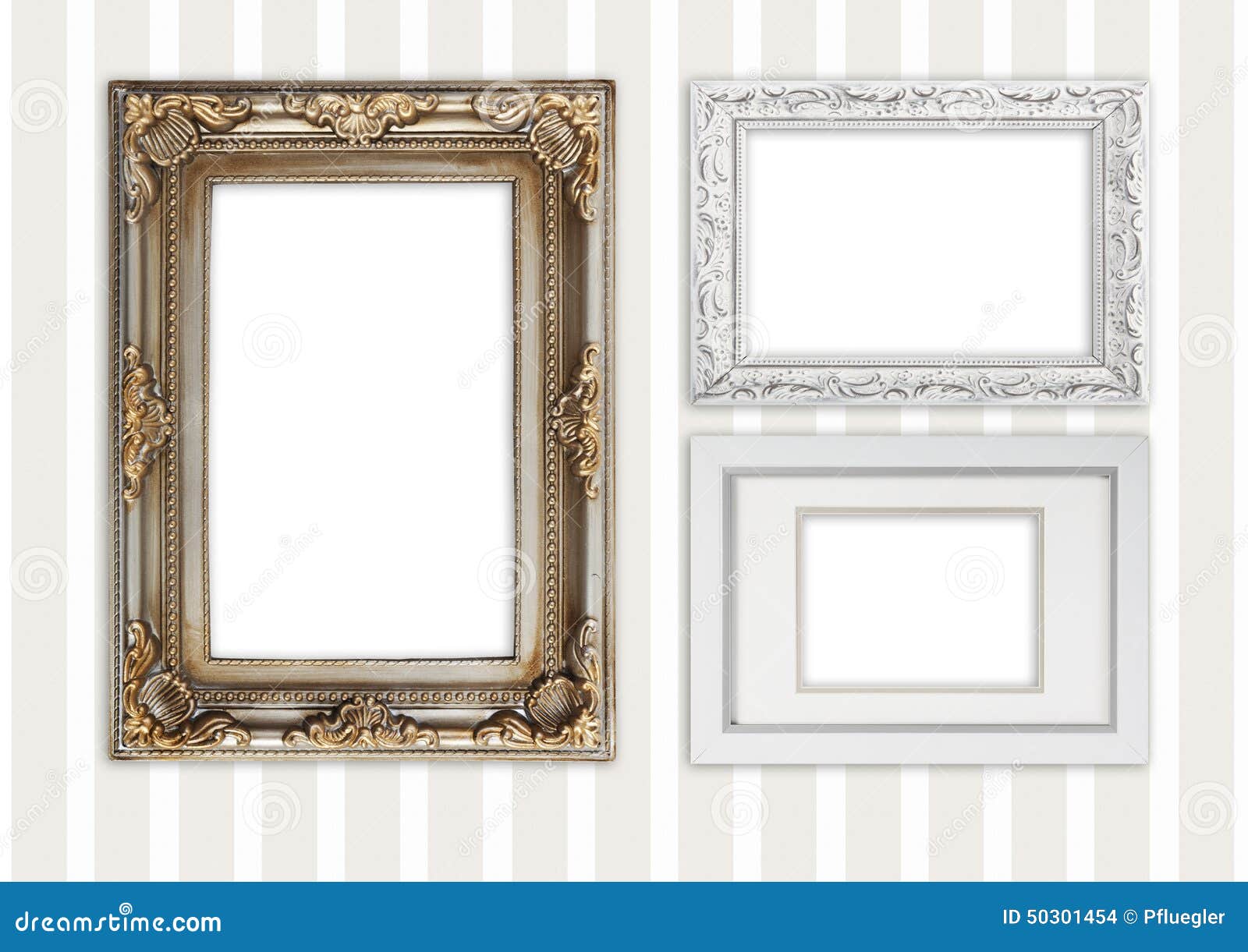 Three Different Photo Frames Stock Photo - Image of framework, design ...