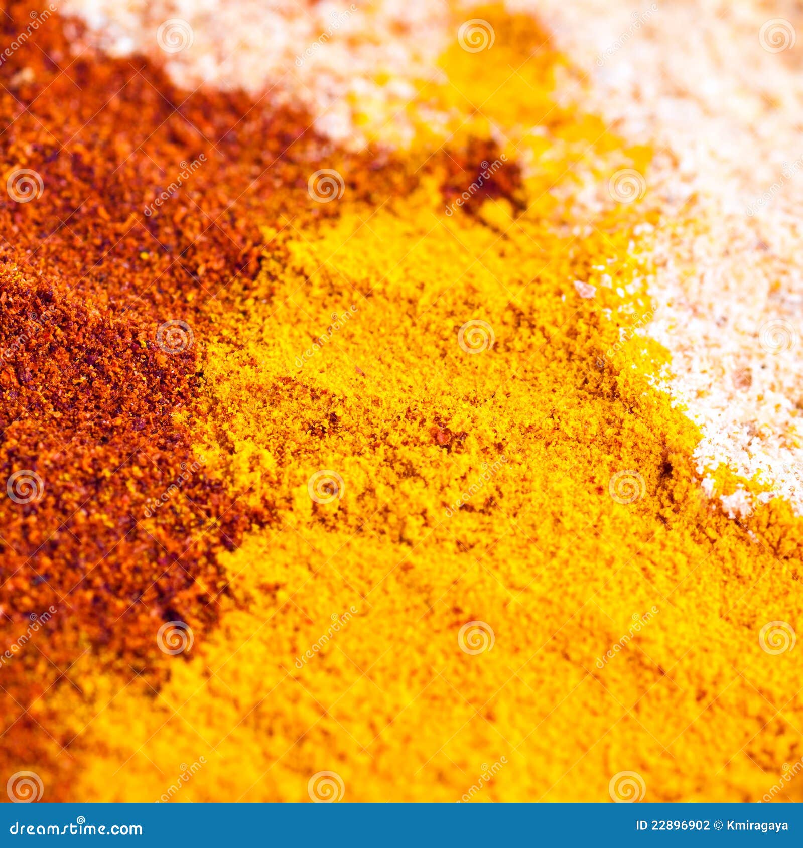 Three Different Powdered Spices Stock Photo - Image of fruit, bright ...