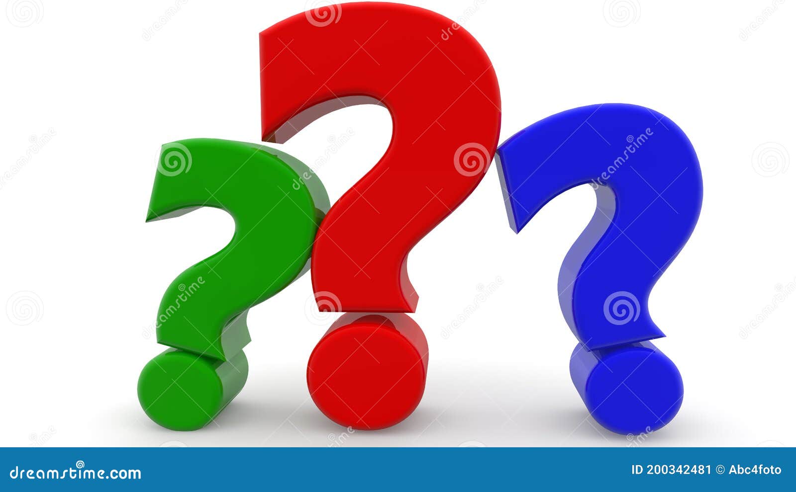 Three Different Question Signs Stock Illustration - Illustration of ...