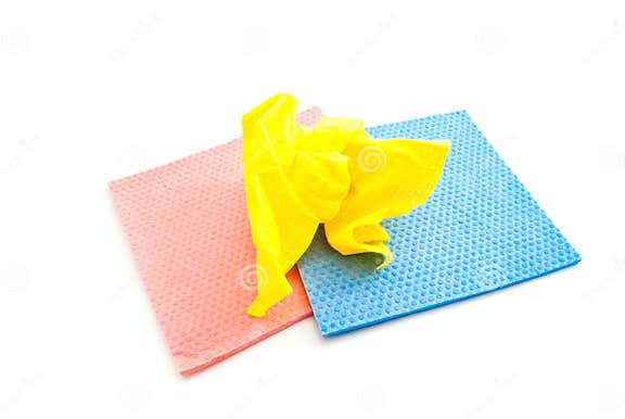 Three different rags stock photo. Image of cleaner, work - 63893952