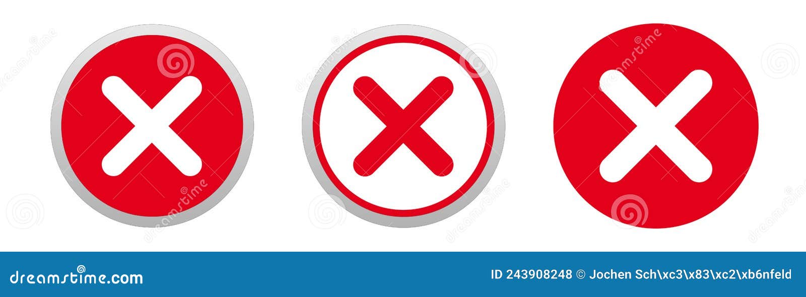 Three Different Red Crosses Stock Illustration - Illustration of stop ...