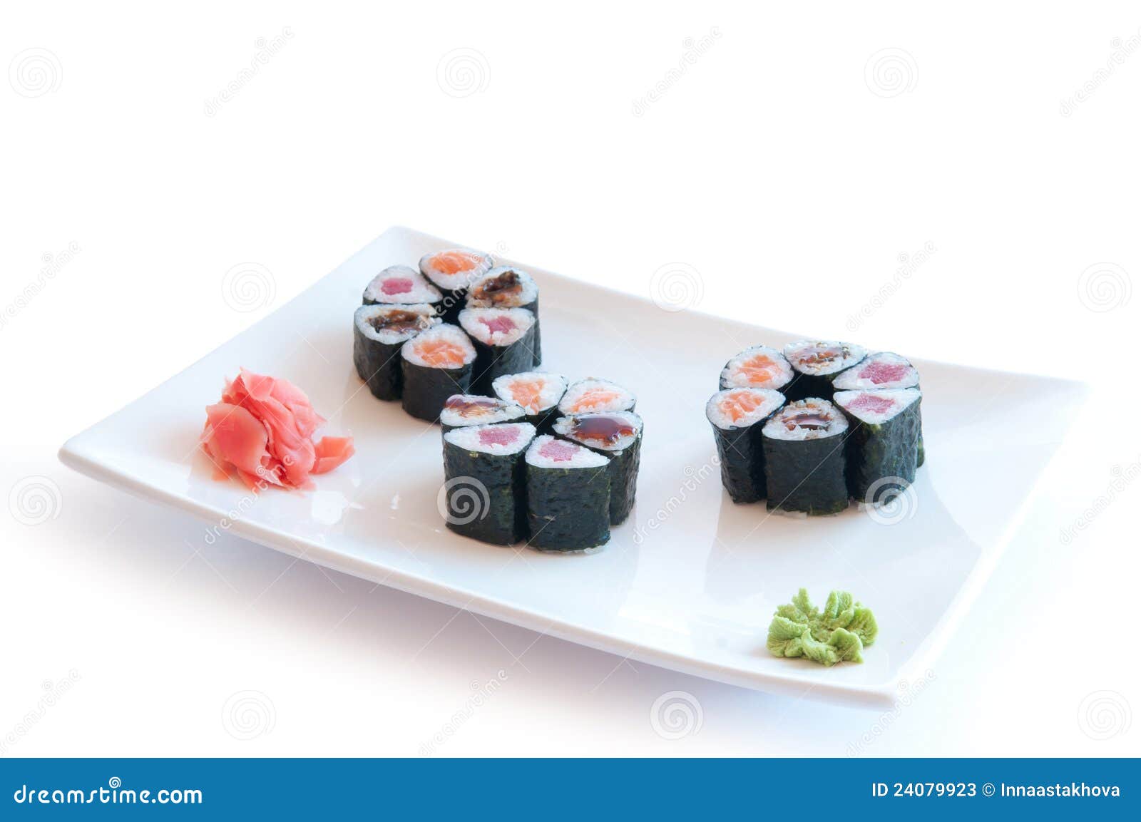 Three different roll stock image. Image of appetizing - 24079923