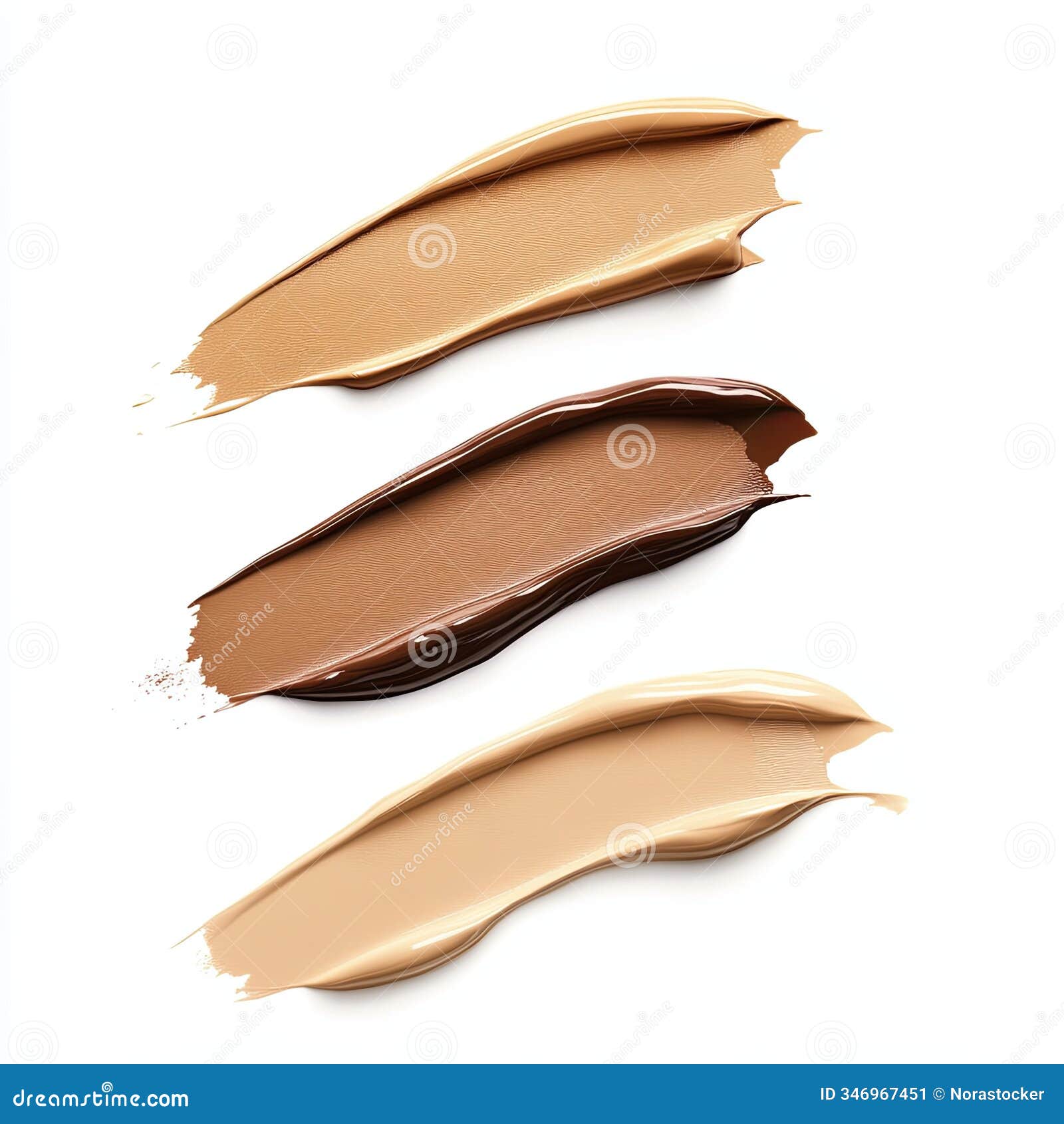 Three Different Shades of Foundation are Shown Side by Side Stock ...