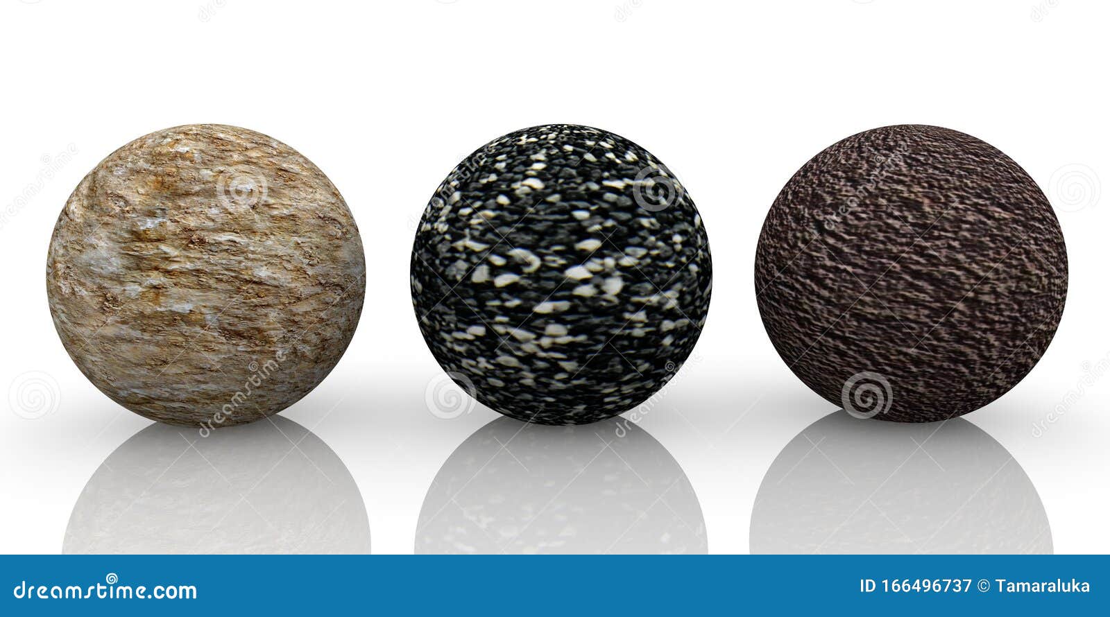 Three Different Stone Balls Stock Illustration - Illustration of single ...