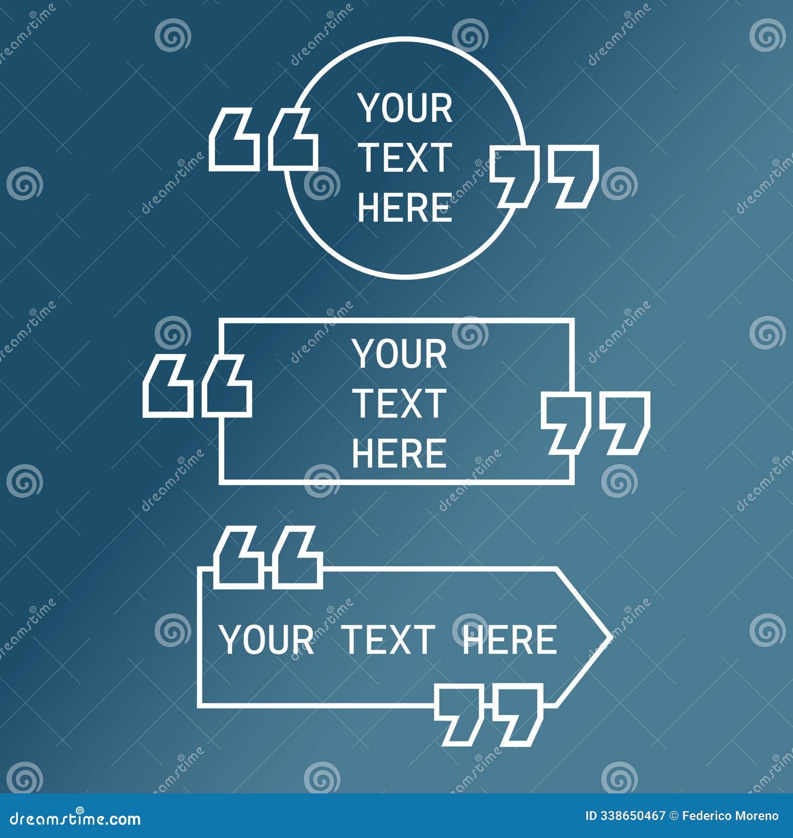Three Different Custom Text Bubbles with Different Shapes and Side ...