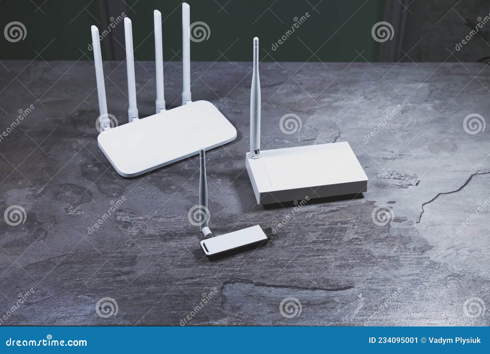 Three Different Types of Wi-Fi Routers, Modern and Old Technology ...