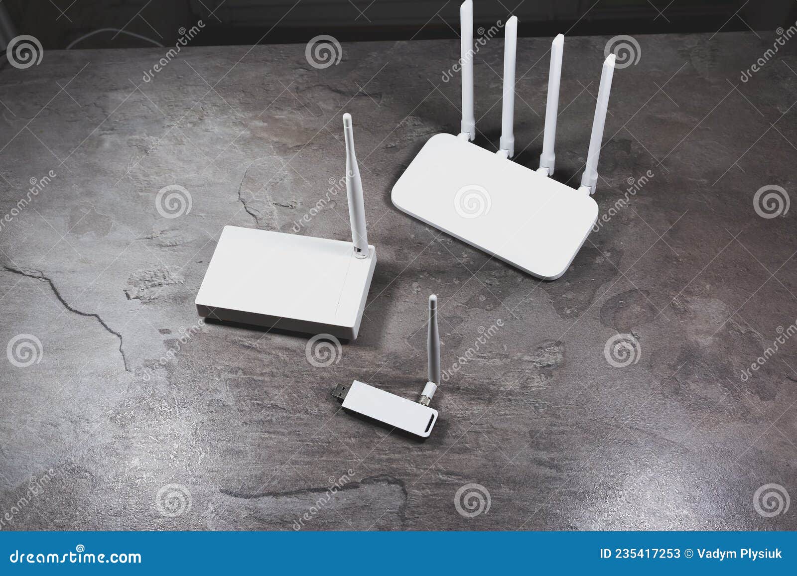 Three Different Types of Wi-Fi Routers, Modern and Old Technology ...