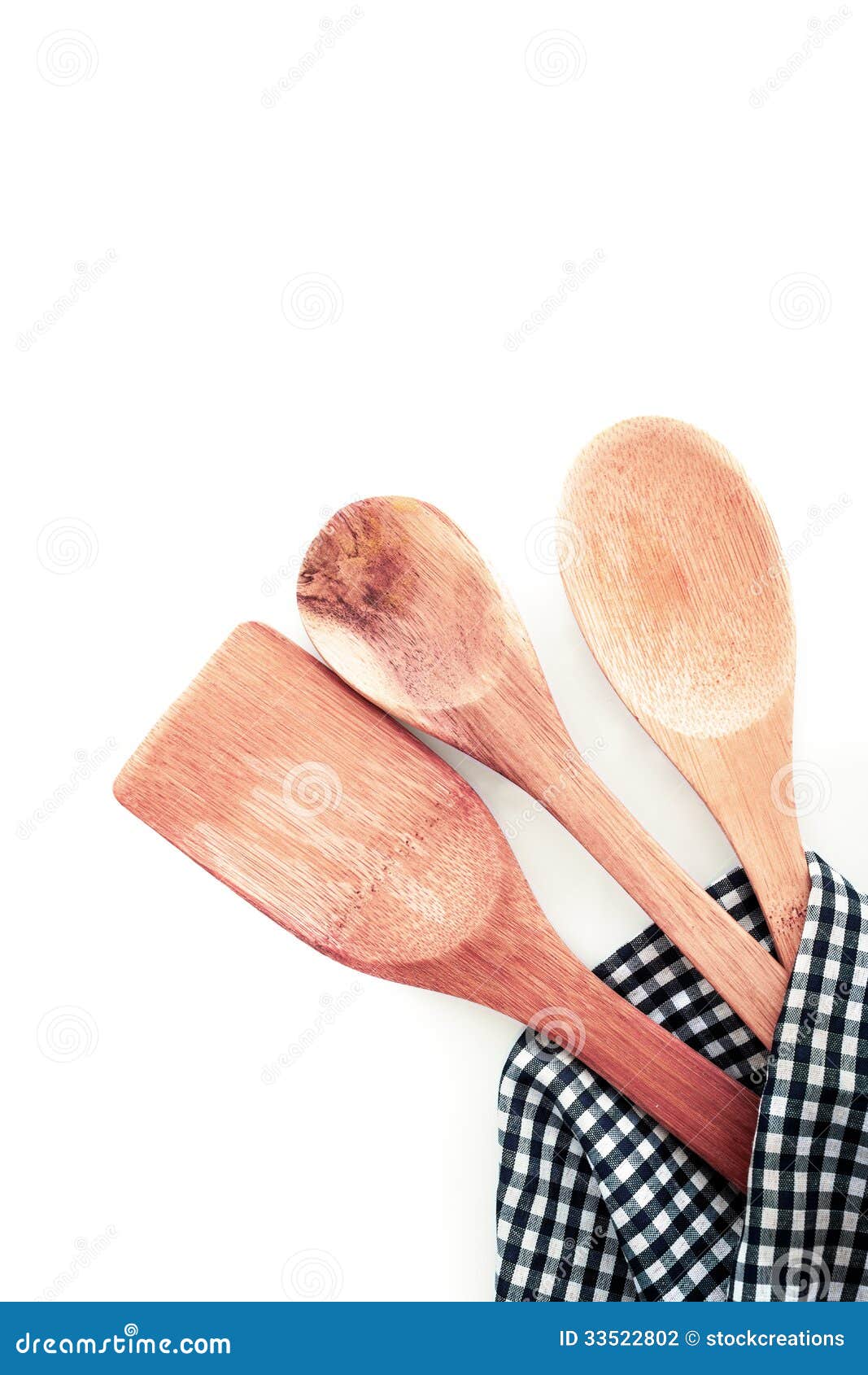 Three Different Types of Wooden Kitchen Utensils Stock Photo - Image of ...