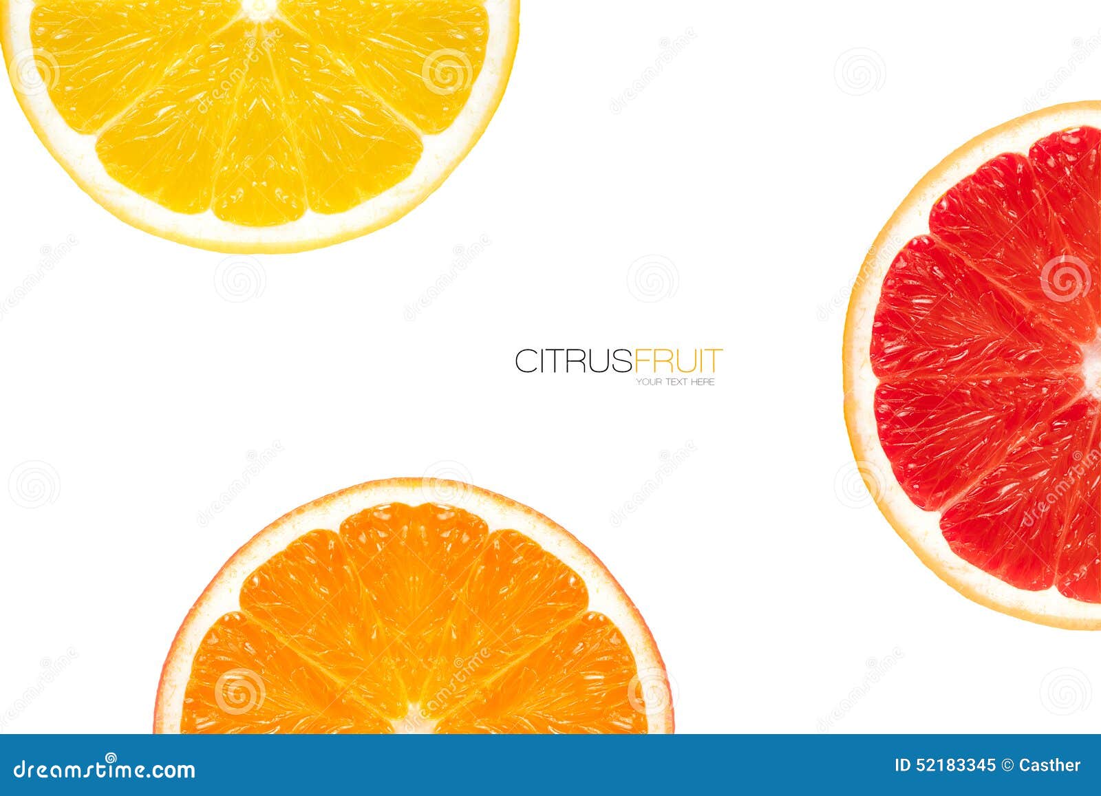 Three Different Varieties of Orange Slice Stock Image - Image of blood ...