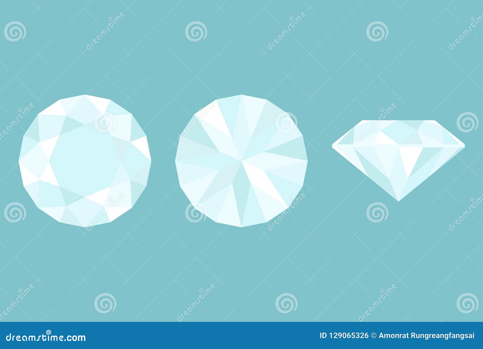 Diamond Three Views Stock Illustrations – 8 Diamond Three Views Stock ...