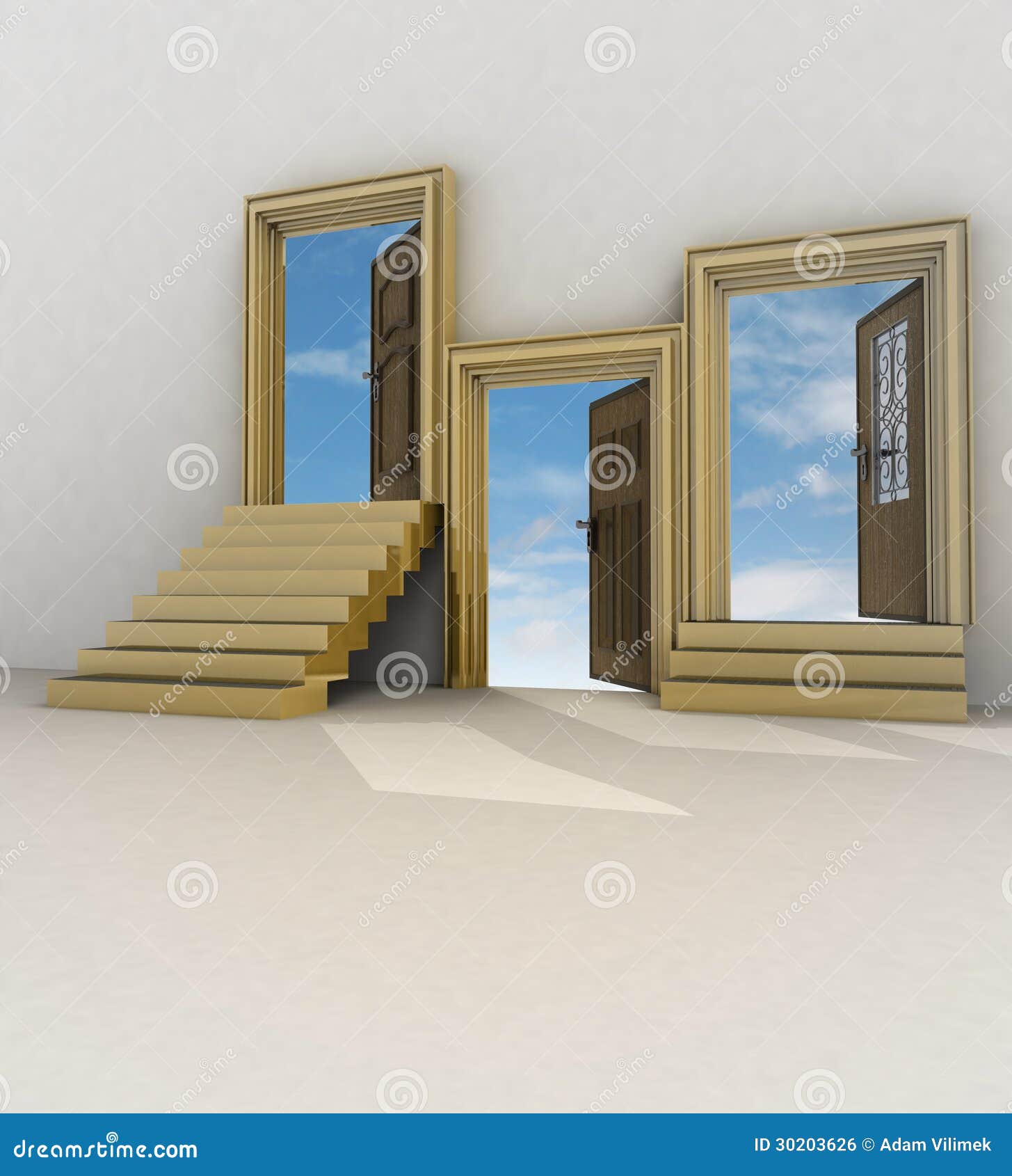 Three Different Ways of Life Stock Illustration - Illustration of ...