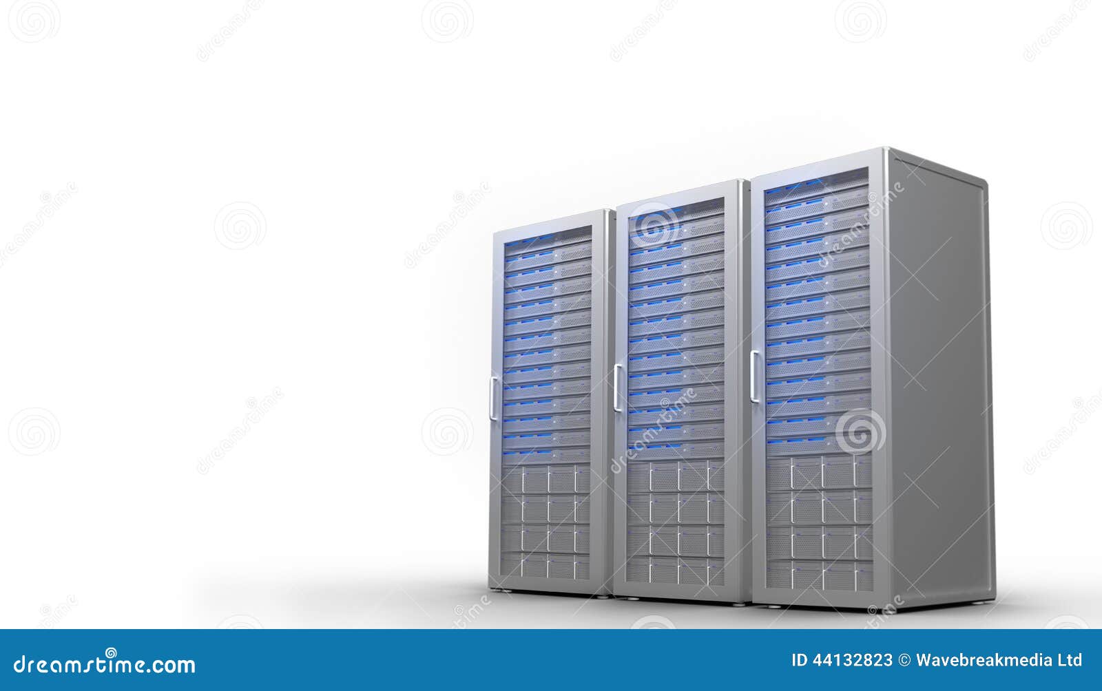 Three Digital Grey Server Towers Stock Illustration - Illustration of ...