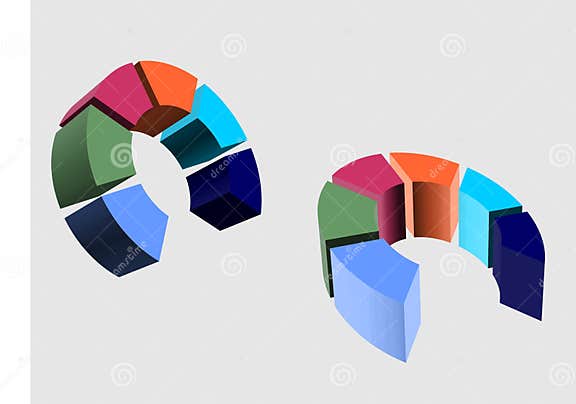 Three Dimension Abstract Representation Of Programming Blocks Of Computer Stock Vector
