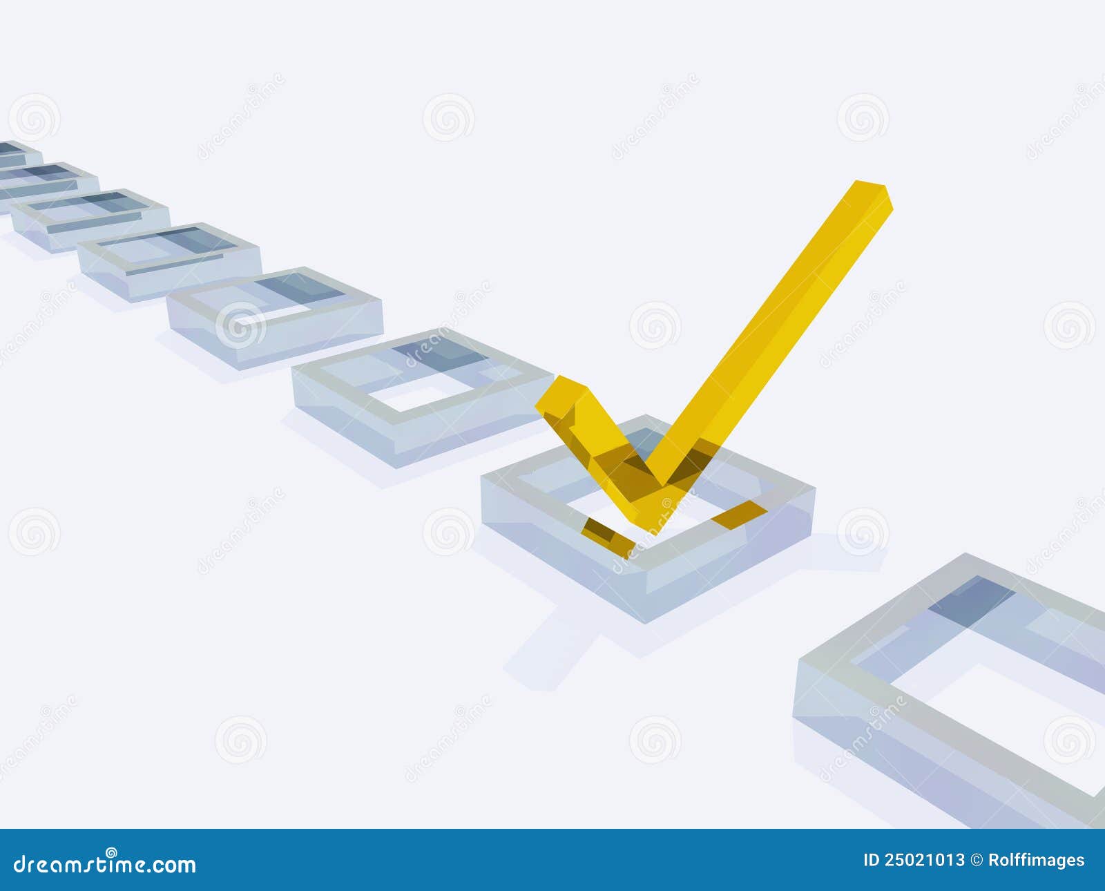 Three Dimension Check Mark stock illustration. Illustration of good ...