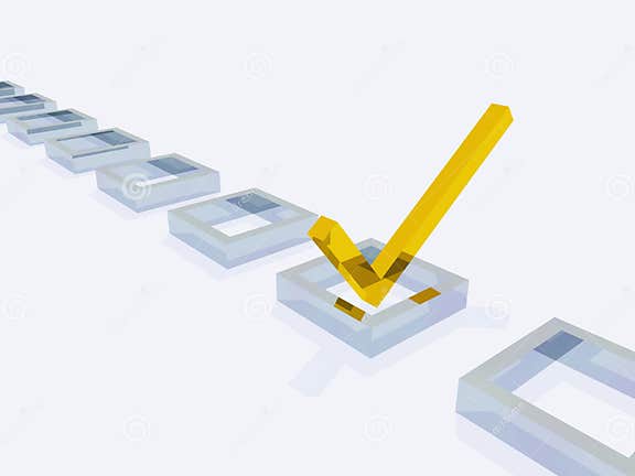 Three Dimension Check Mark stock illustration. Illustration of good ...